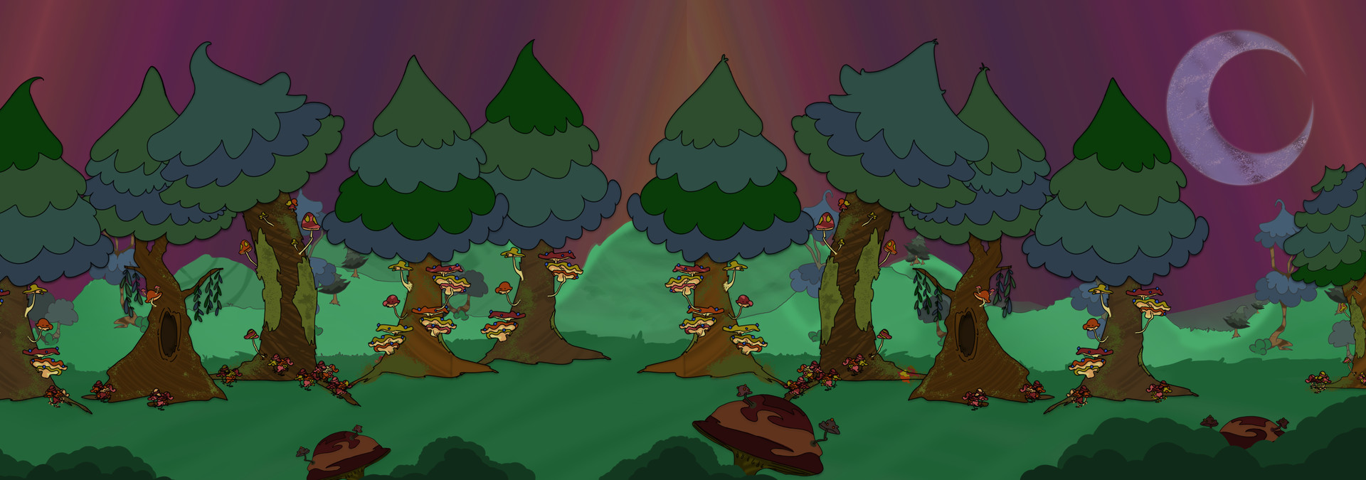ArtStation - 2D/3D Side Scroller Concept: Candies N' Junk