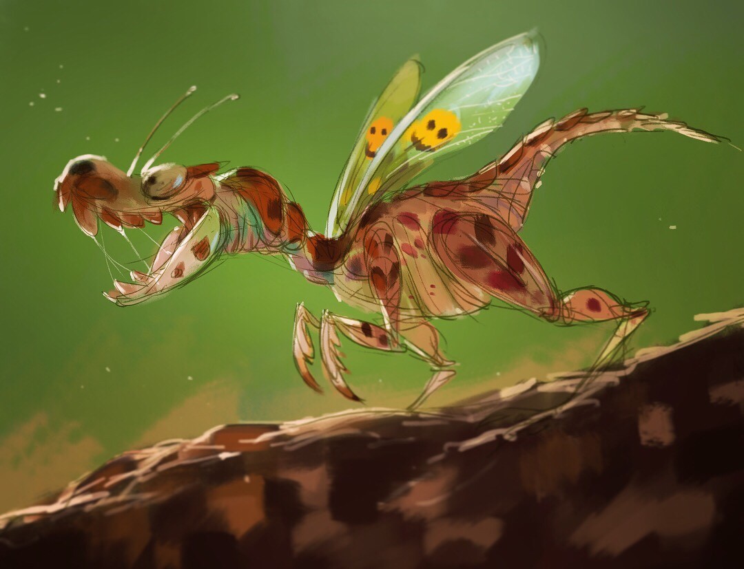 ArtStation - Monster- A Combination of Dinosaurs and Insects