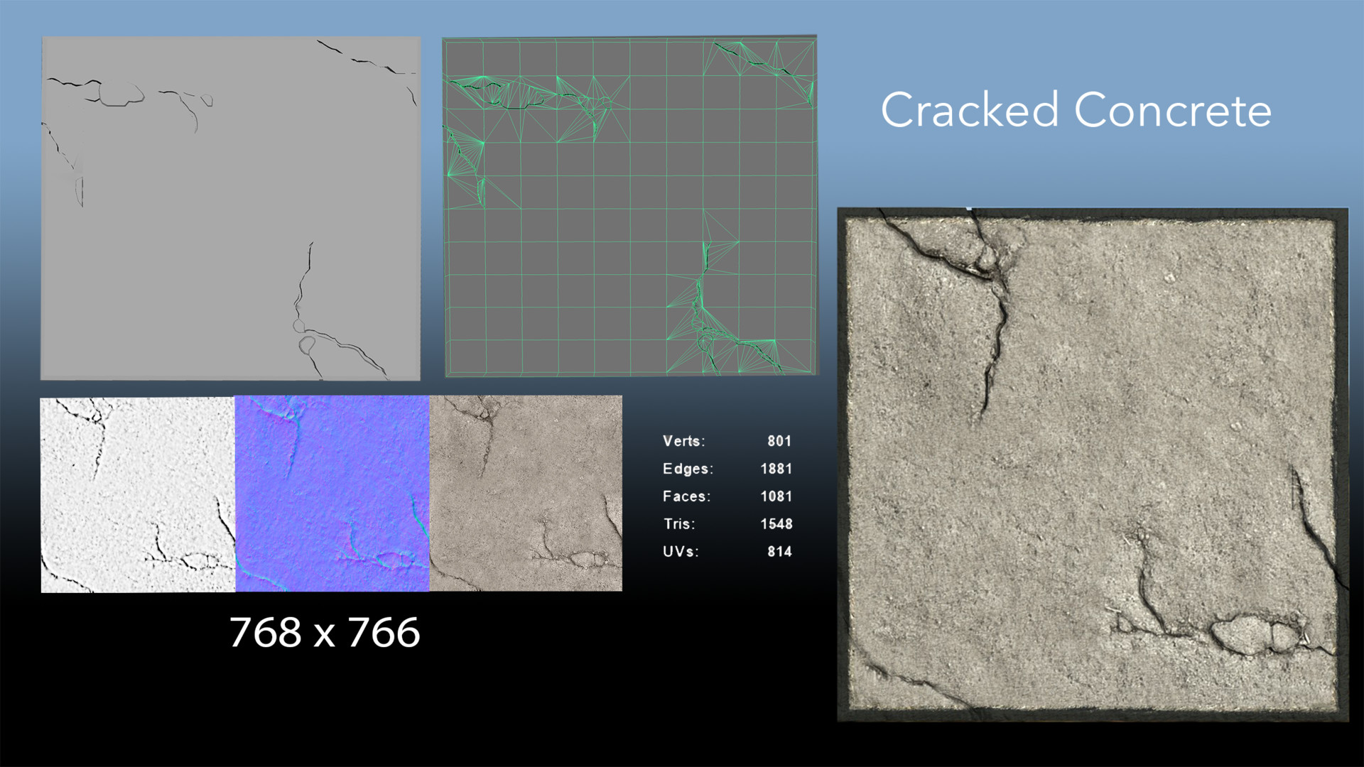 ArtStation - Cracked Concrete Floor