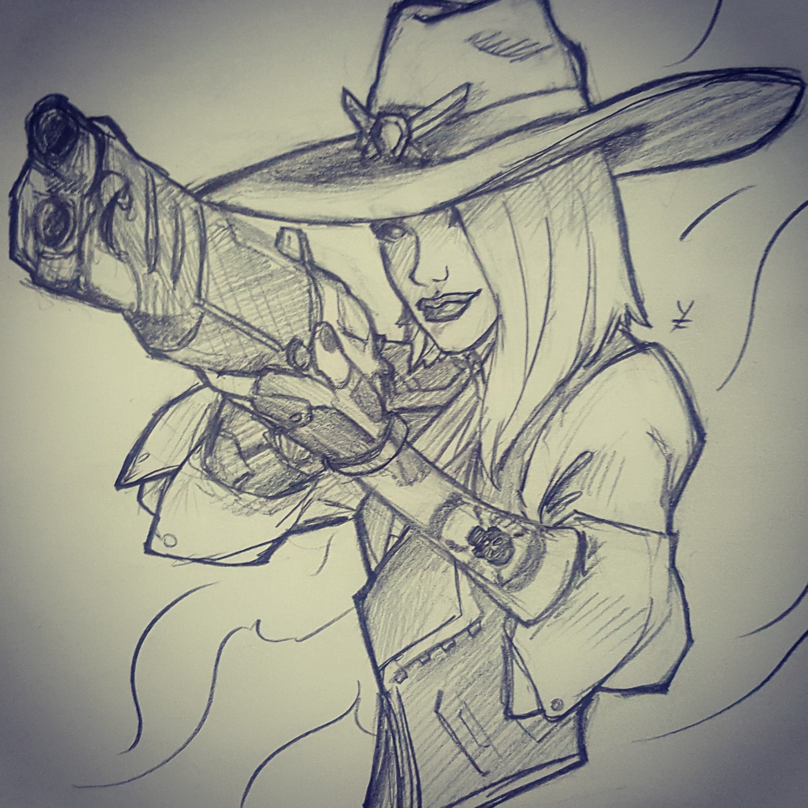 how to draw ashe from overwatch