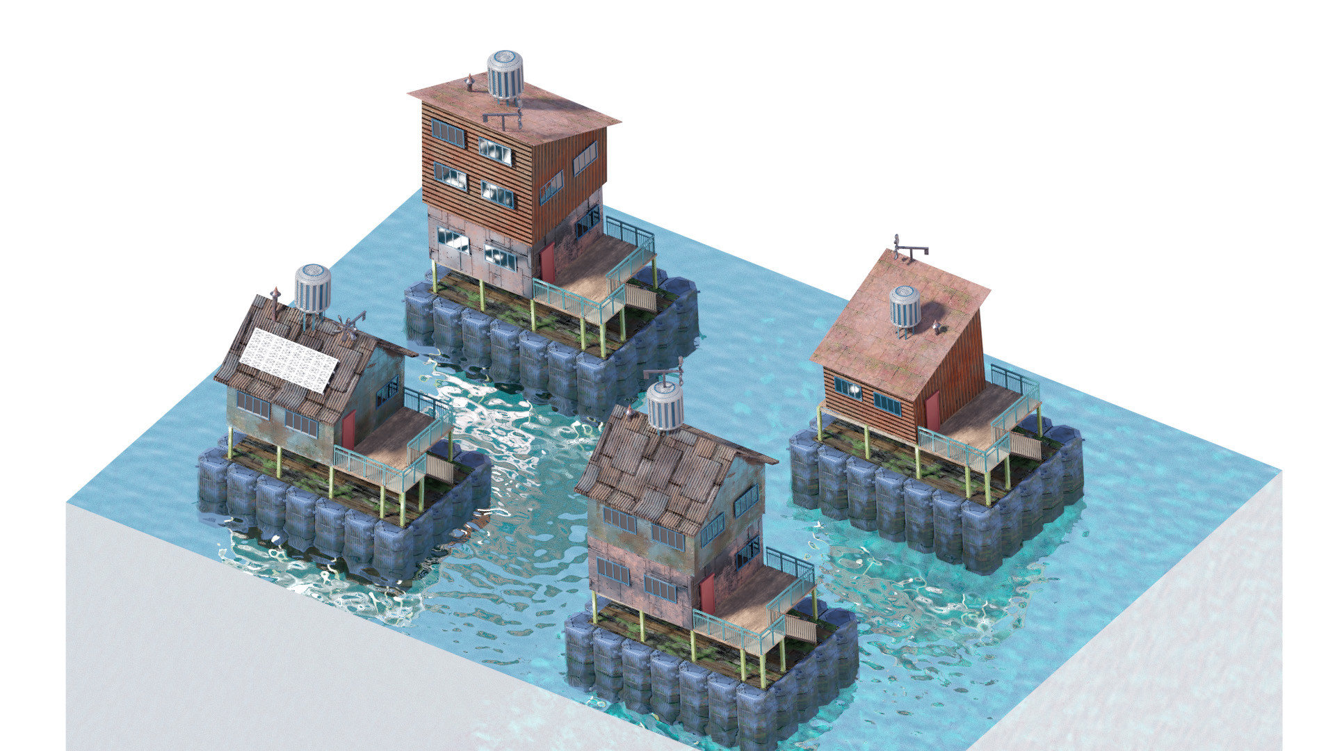 ArtStation - Floating Village
