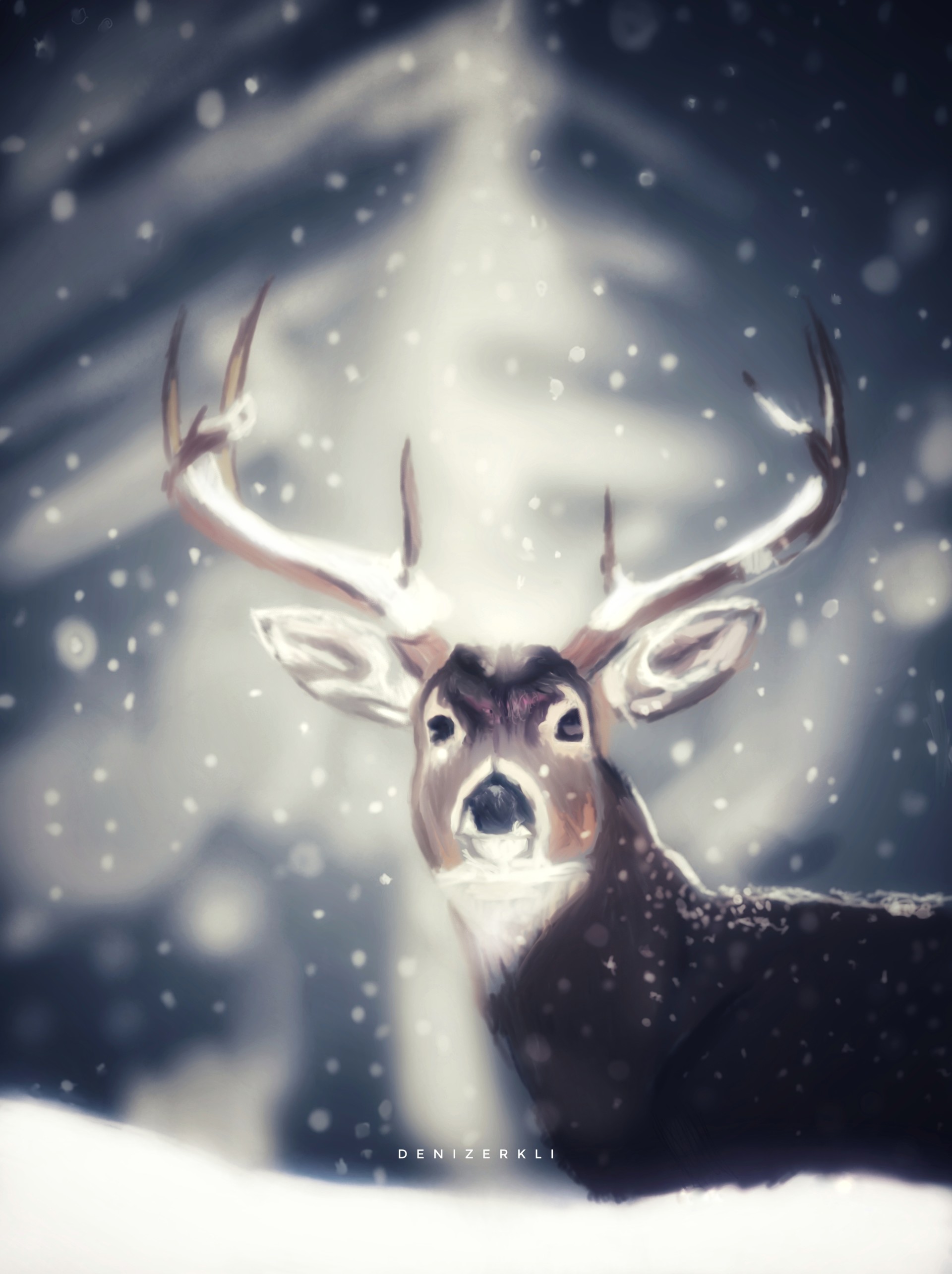ArtStation - Seasons Greetings: Christmas Reindeer