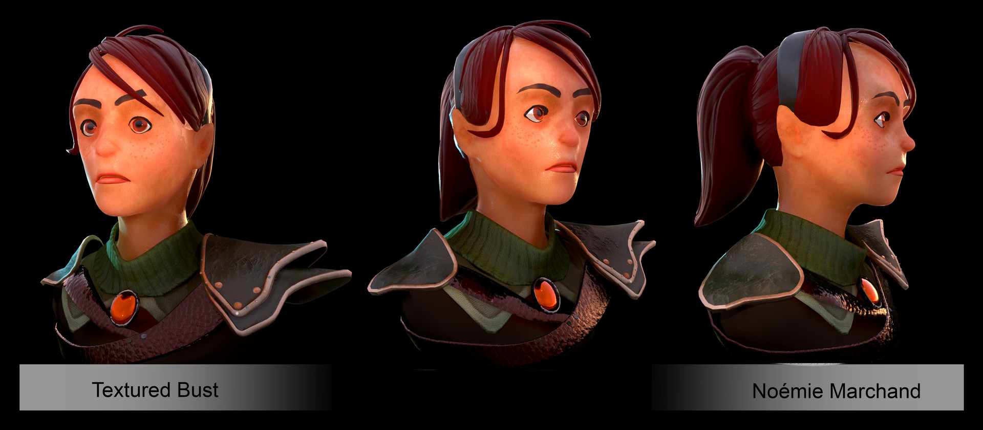 ArtStation - Character Bust Sculpt - Student Project
