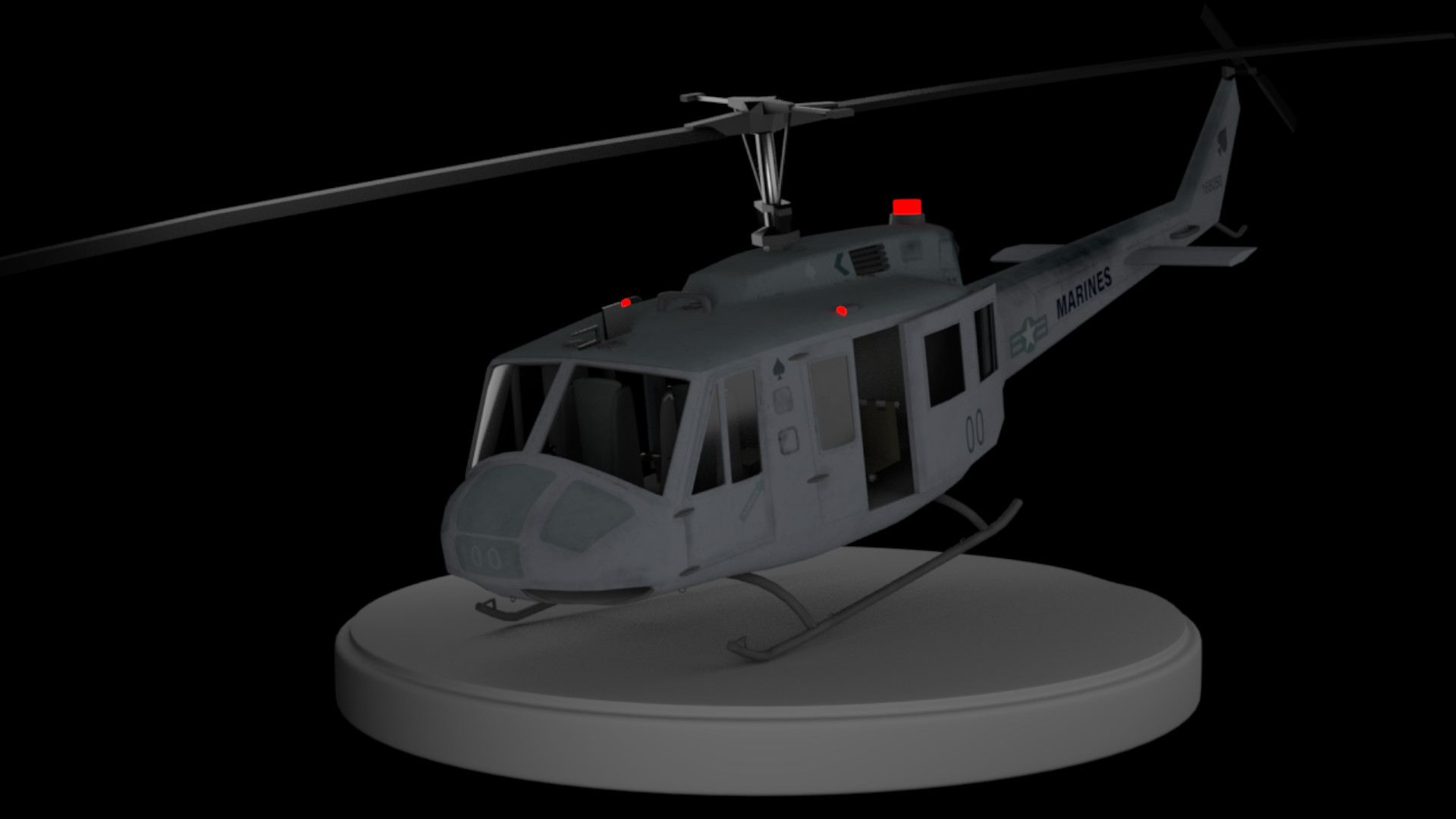 ArtStation - Helo UH-1 Marine Corps 3d helicopter model