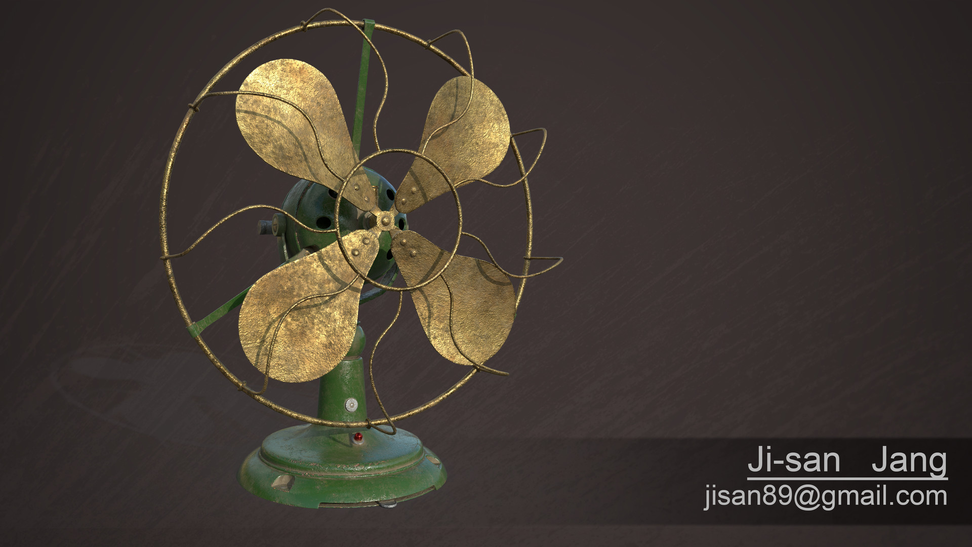 ArtStation - Antique Brass Table Fan
