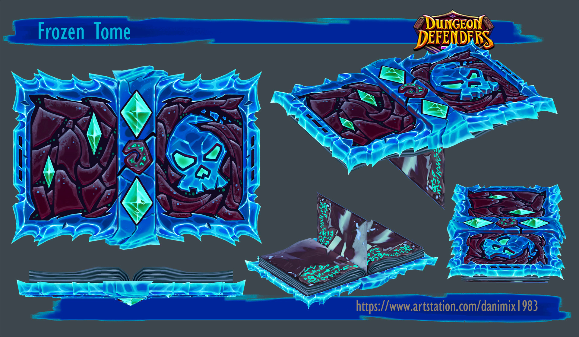 Daniel Diaz - Frozen Stylized weapons - Dungeon Defenders 2