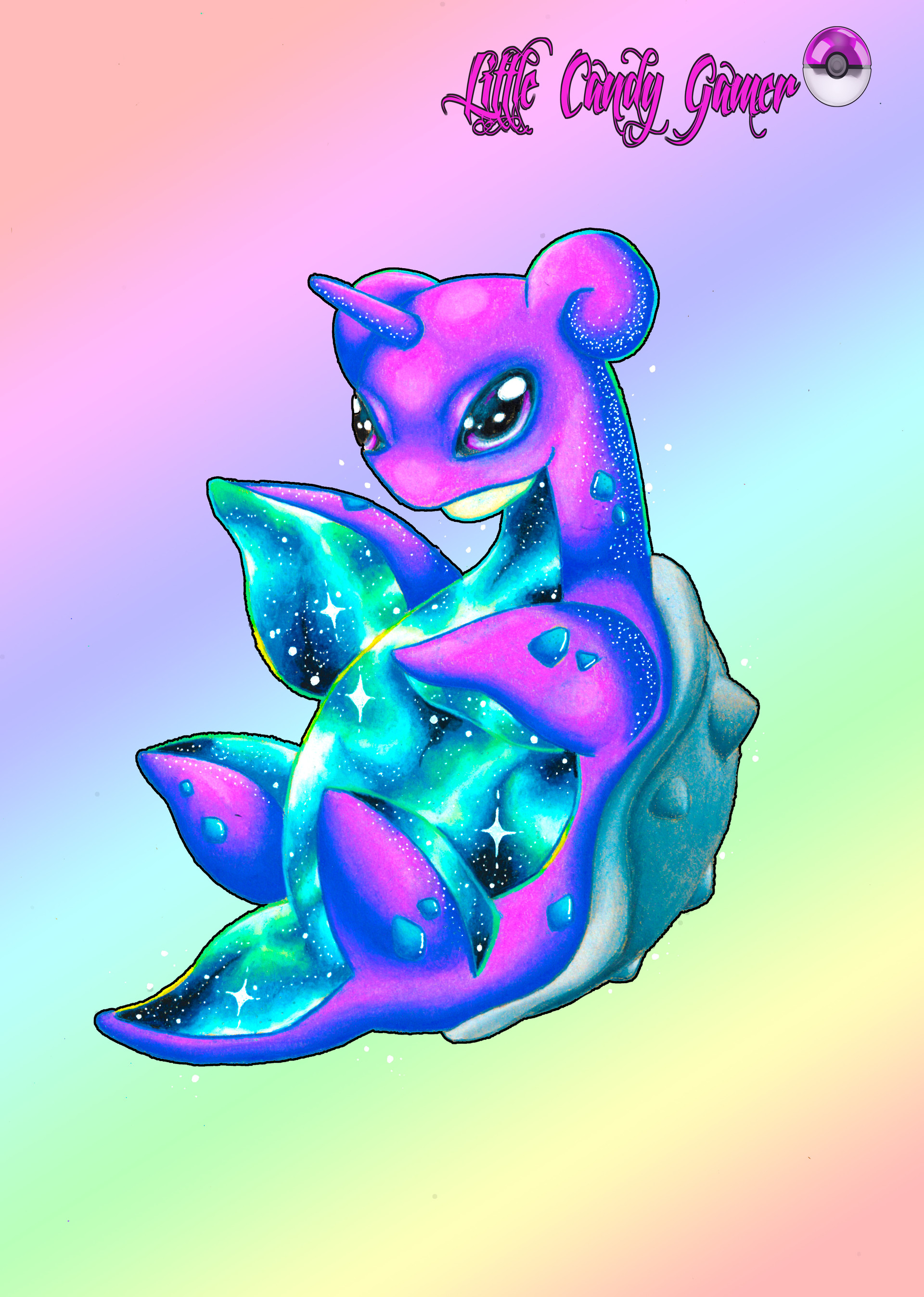 ArtStation - Rainbow Cosmic Lapras