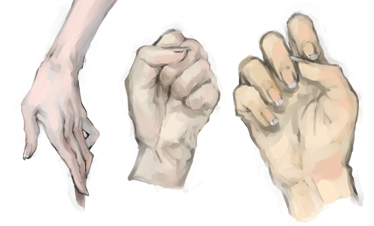 ArtStation - digital painting practice - hand