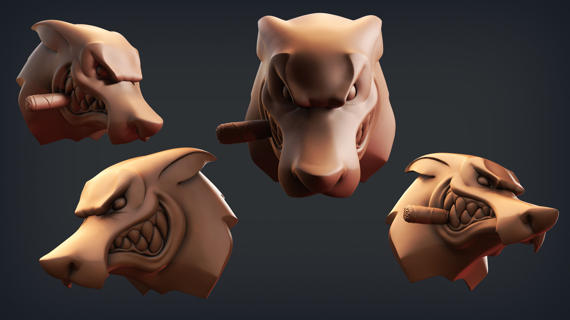 ArtStation - Wolf head