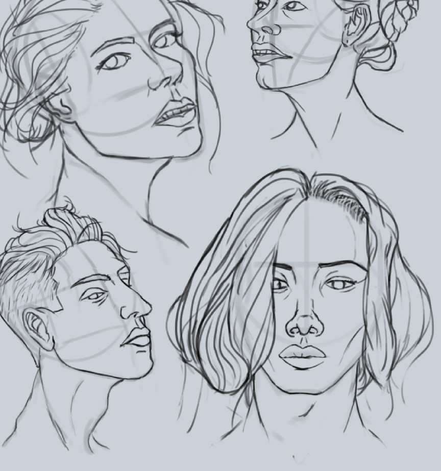 how to draw nice head