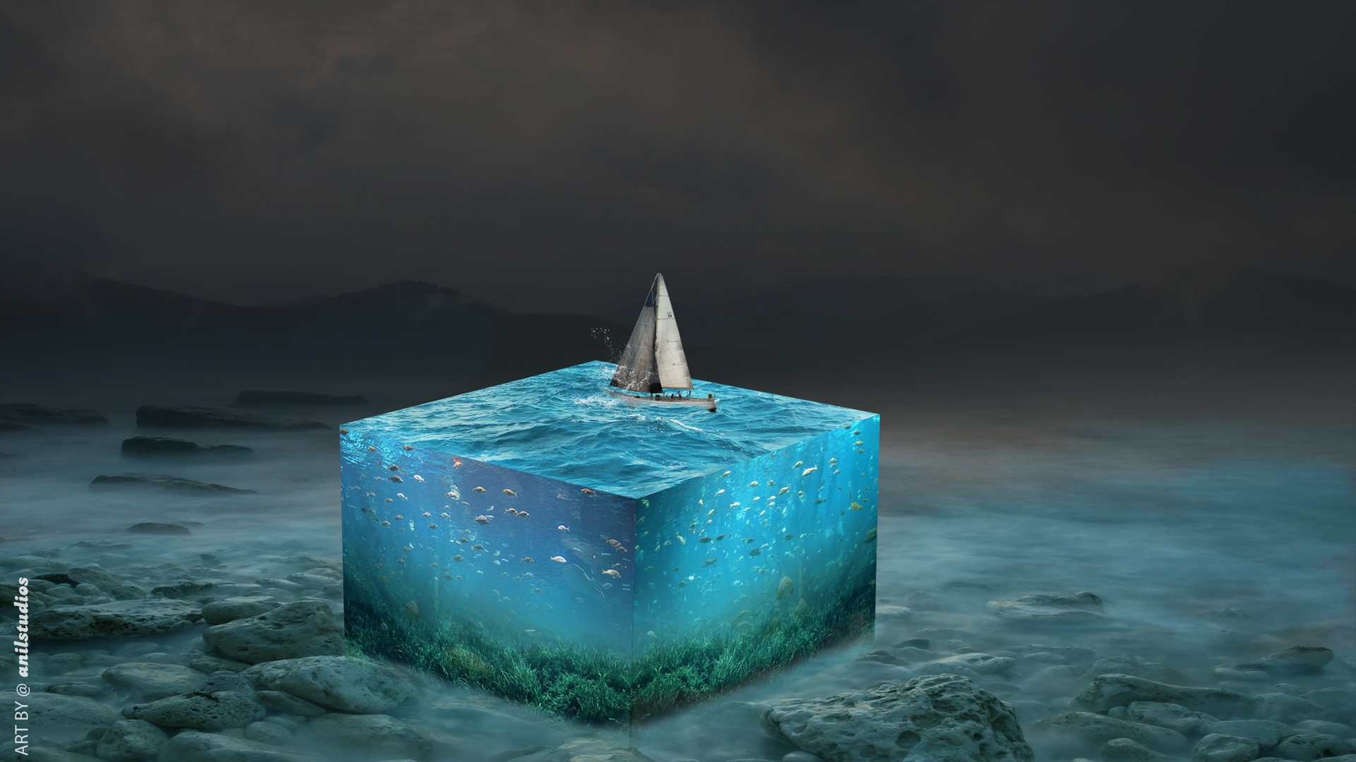 ArtStation - Sea Aquarium Photo Manipulation