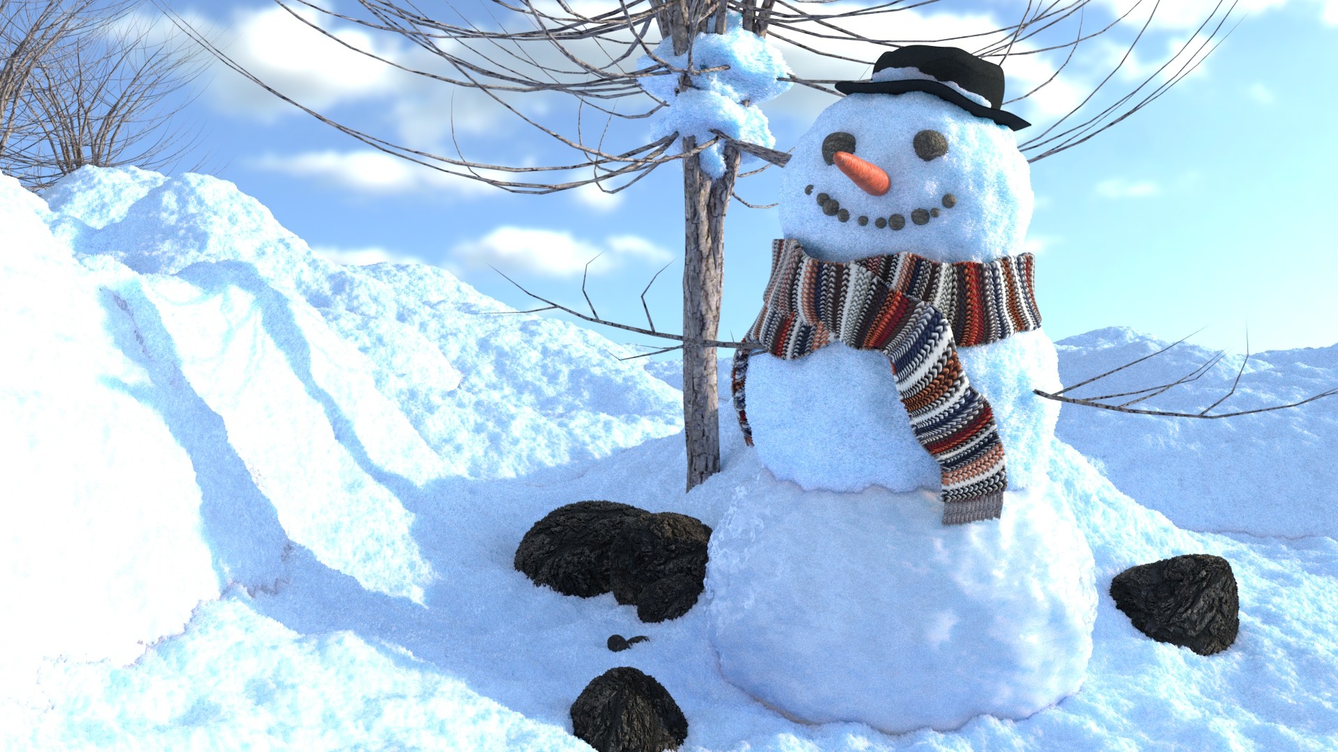 ArtStation - Free Time Practice Modeling: Snow Man