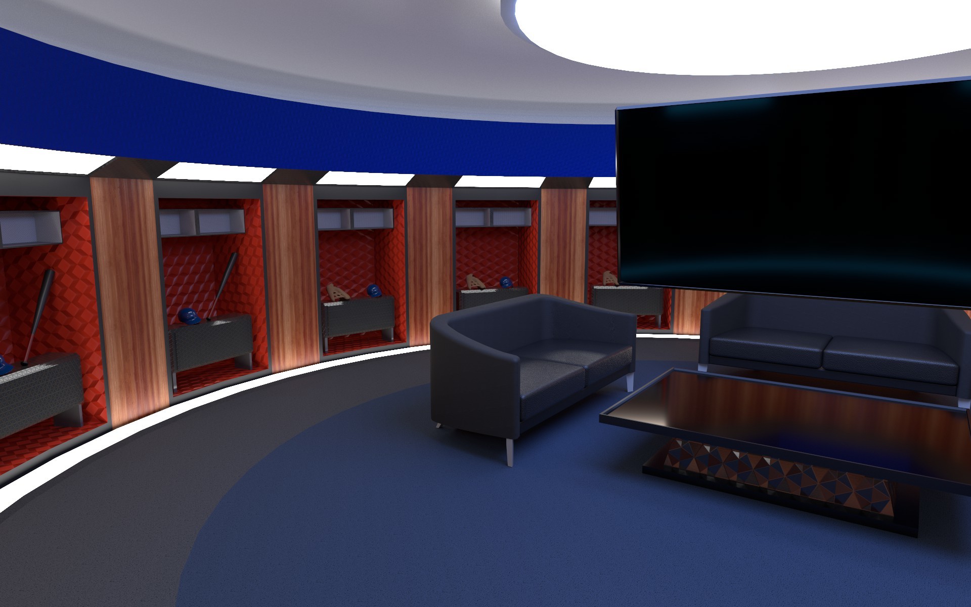 ArtStation - Game Ready Luxury/Corporate Baseball Dressing Room