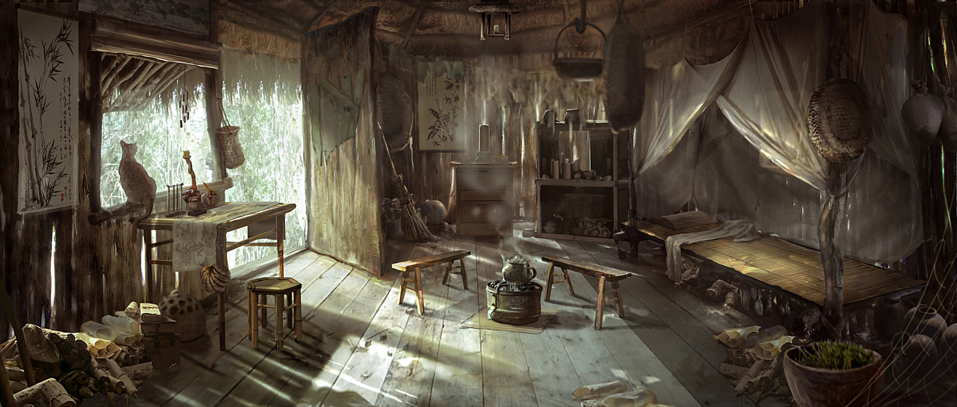 ArtStation - thatched hut