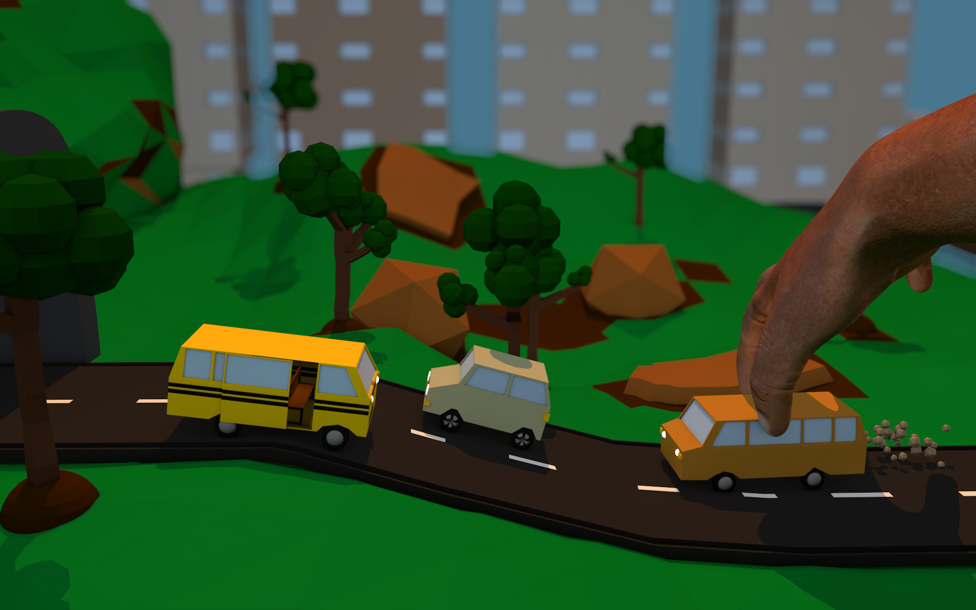ArtStation - My Low Poly Town