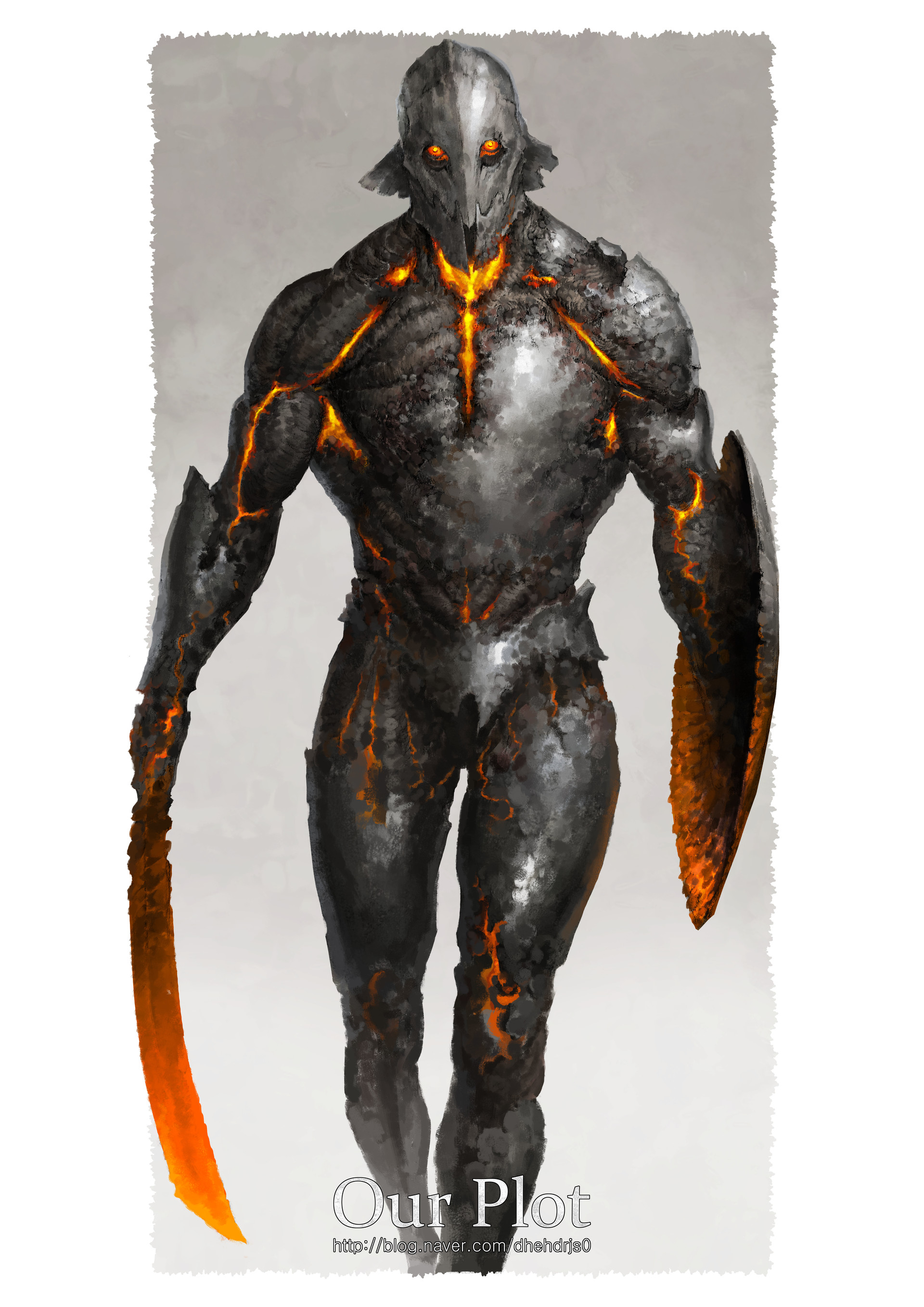 ArtStation - a knight who swallowed a fire