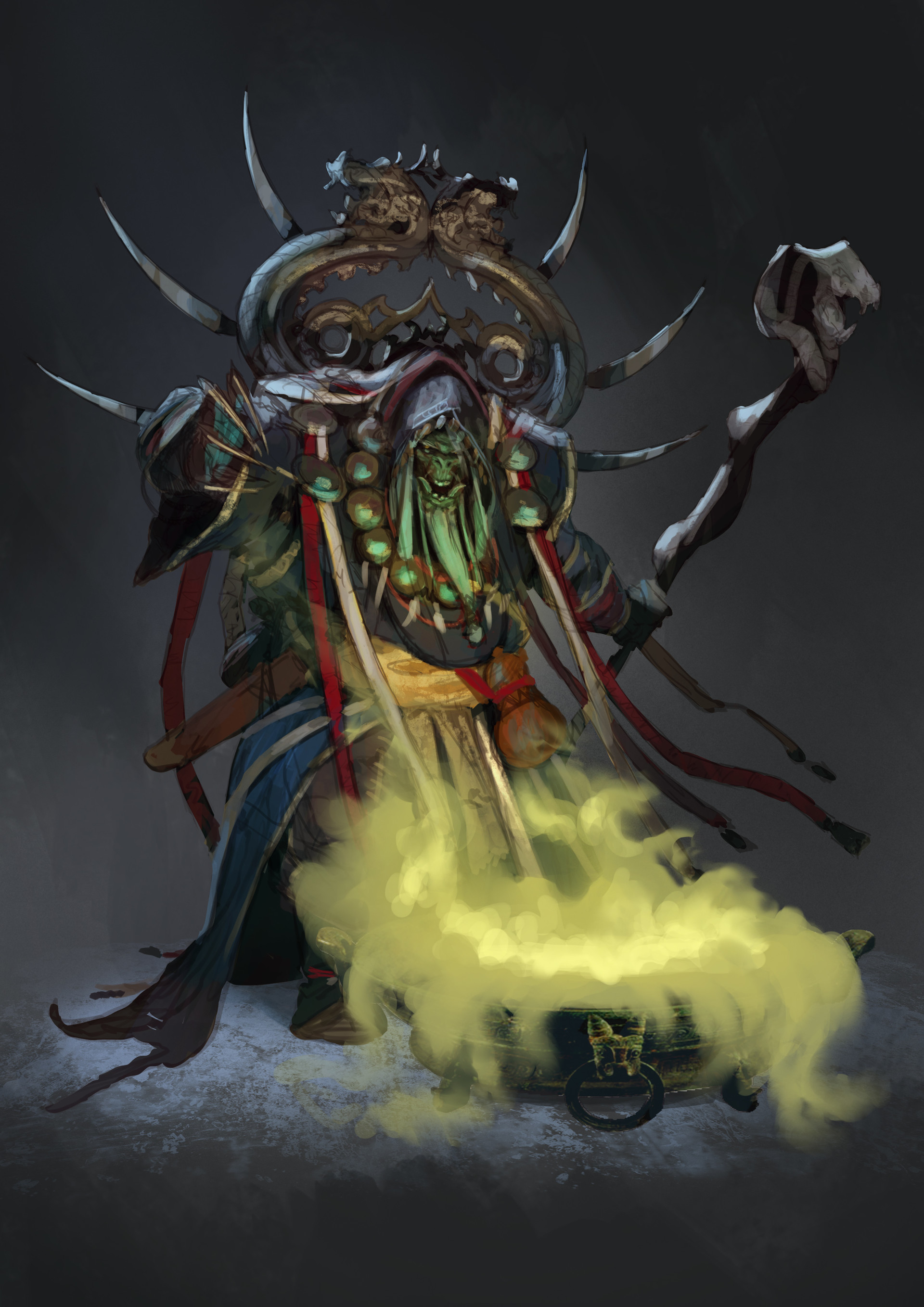 Diego Gisbert Llorens - Black Sailors: Legends of the Jade Sea-Orc Warlock