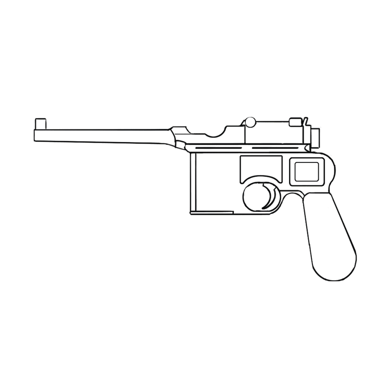 Mauser C96 Drawing Exploded Technical Drawings Pistol Diagram Firearms ...