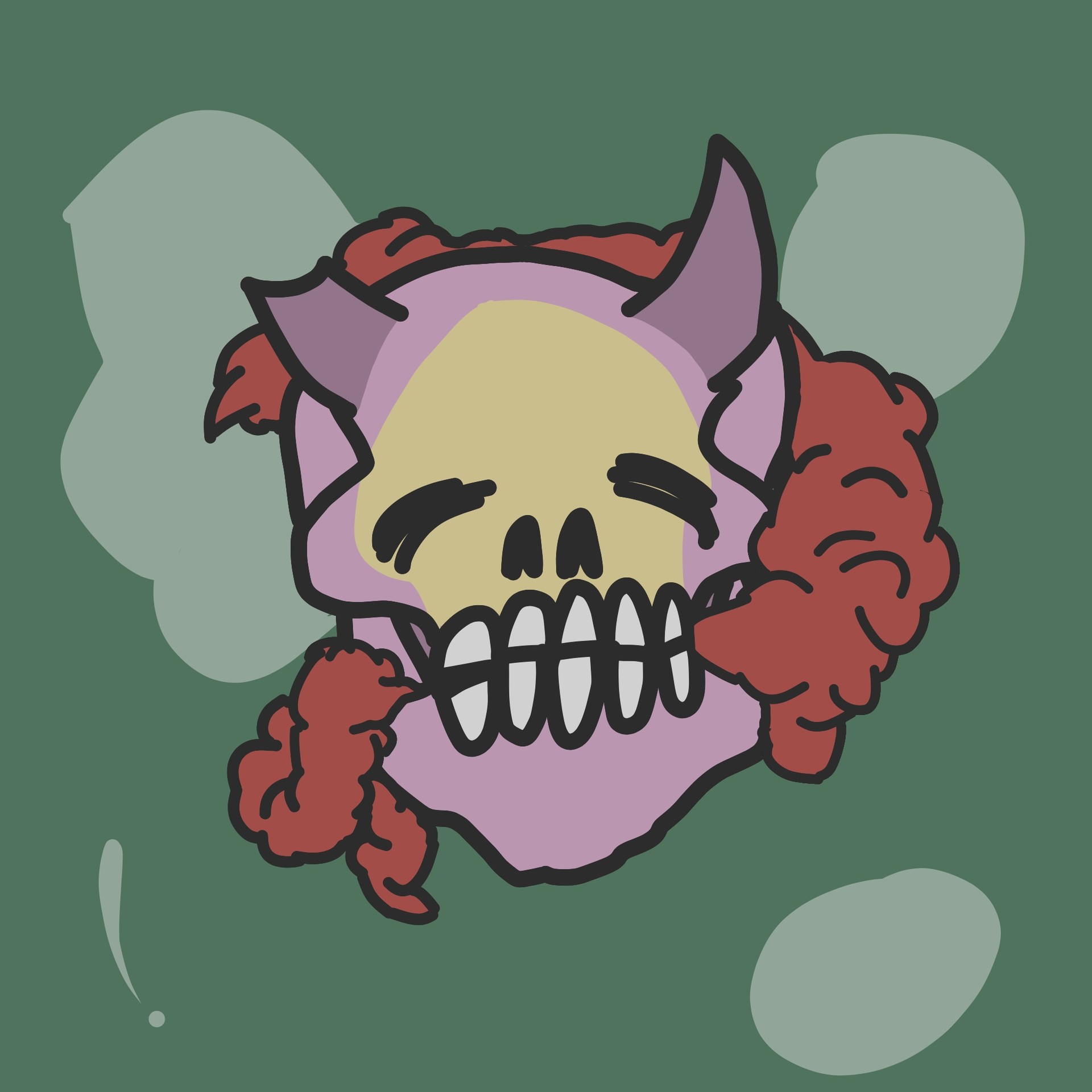 ArtStation - Demon exhaling red smoke