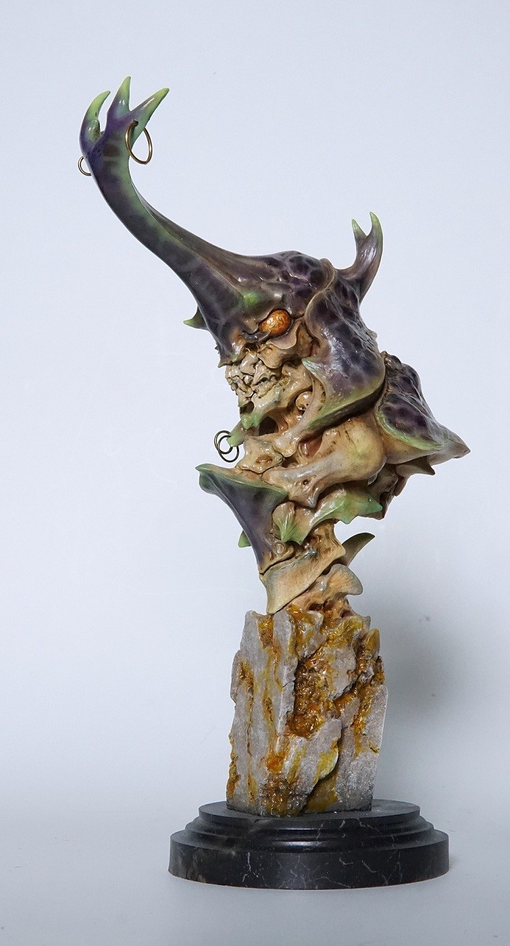 ArtStation - Sazen Lee unicorn beetleman bust paint up