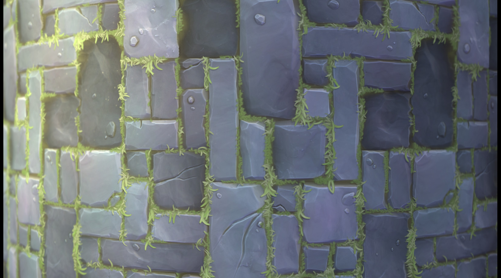 ArtStation - Brick and Grass/Moss Material