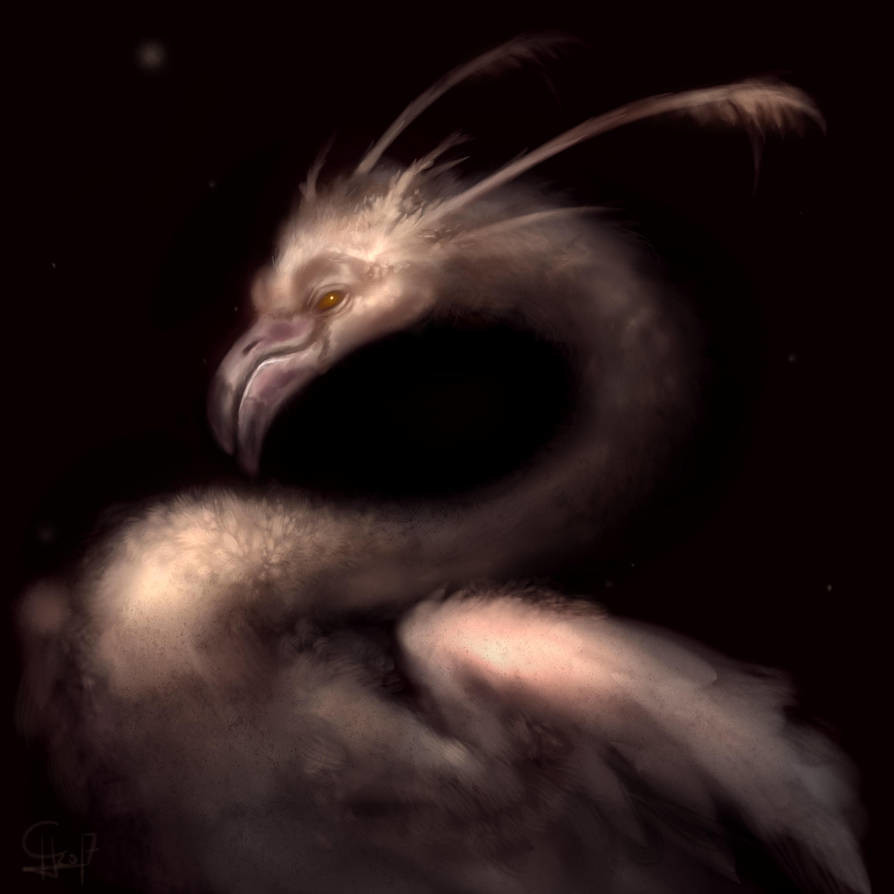 ArtStation - The Flamingo in the shadows (Creature Concept Painting | 2017)