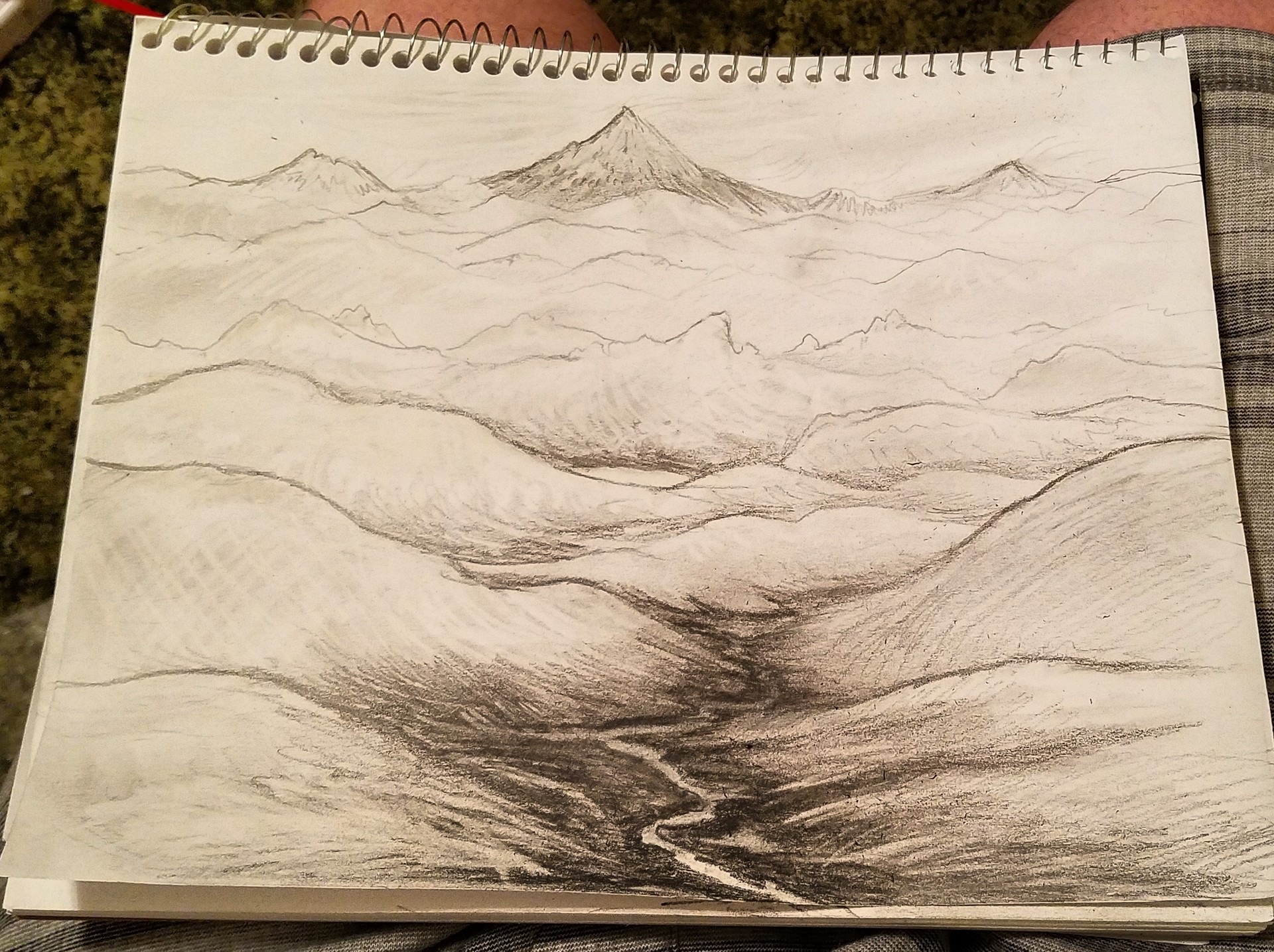 how to draw detailed mountains