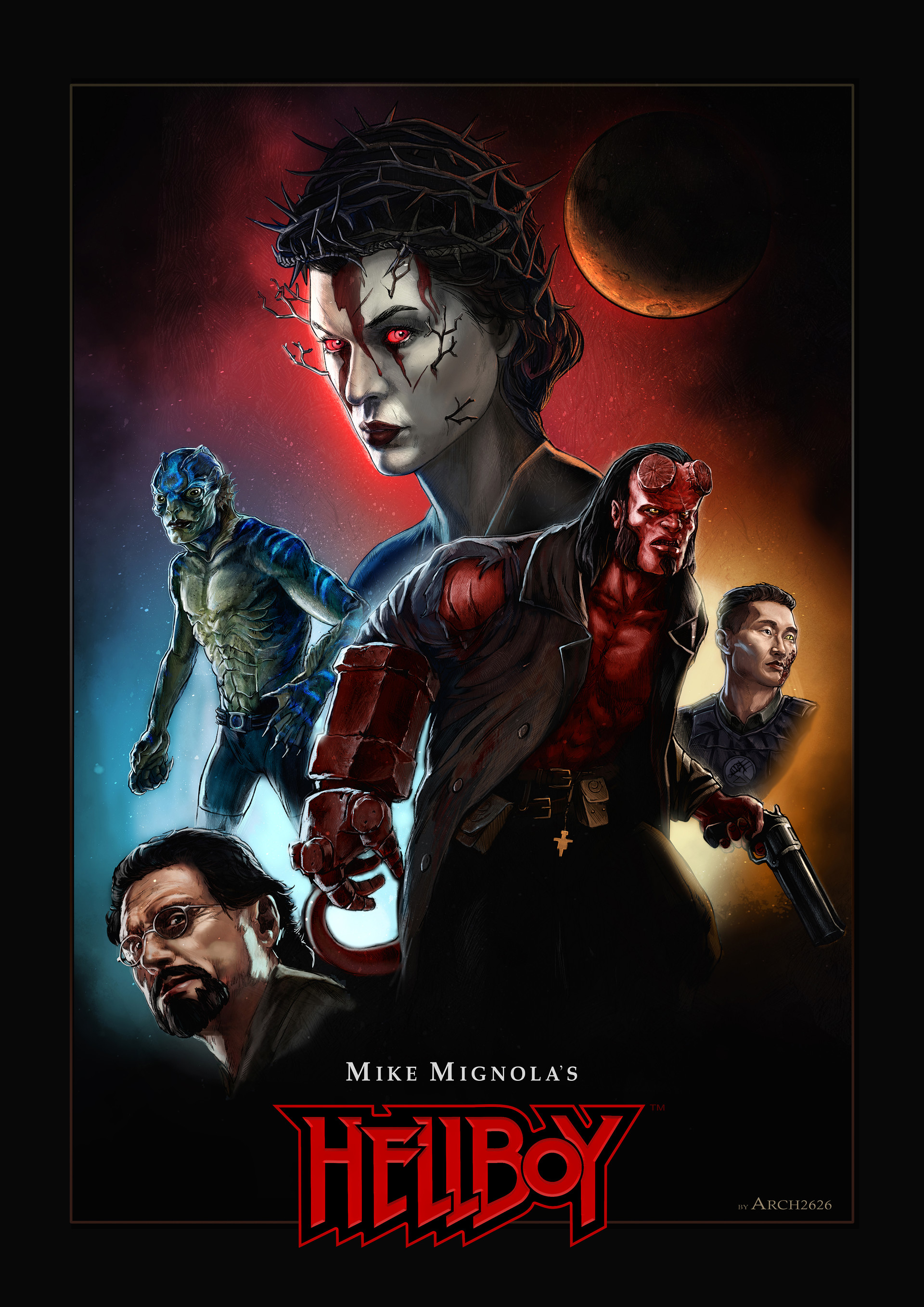 hellboy poster drew struzan