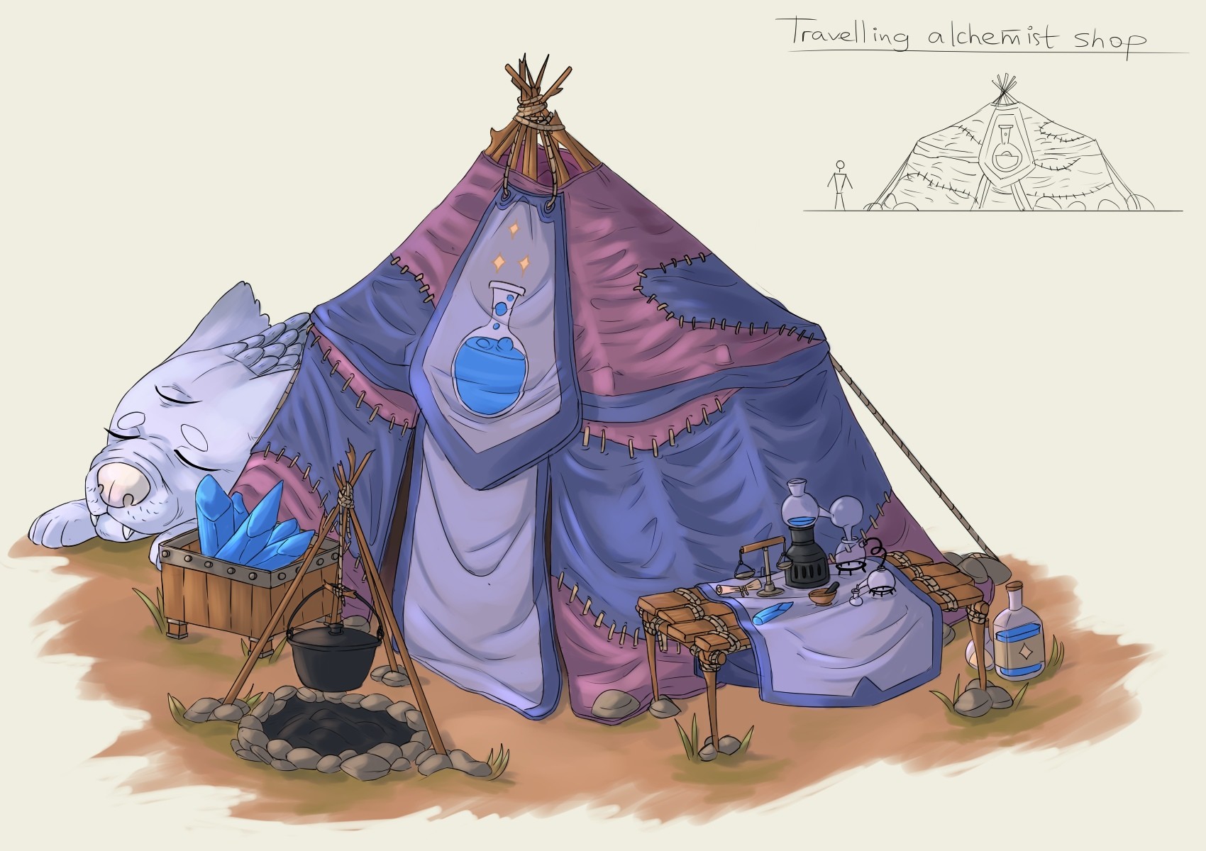 ArtStation - Travelling Alchemist Shop | Concept Art