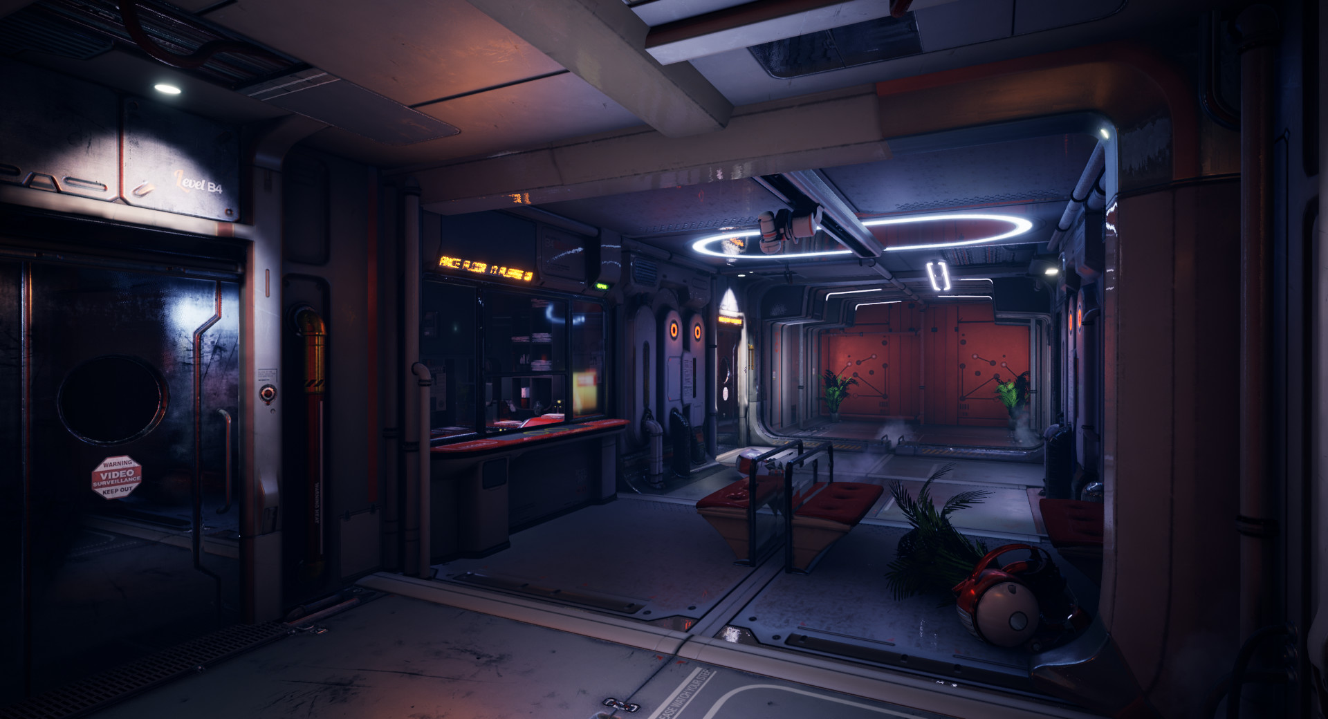 ArtStation - Scifi Hallway - Lighting Study