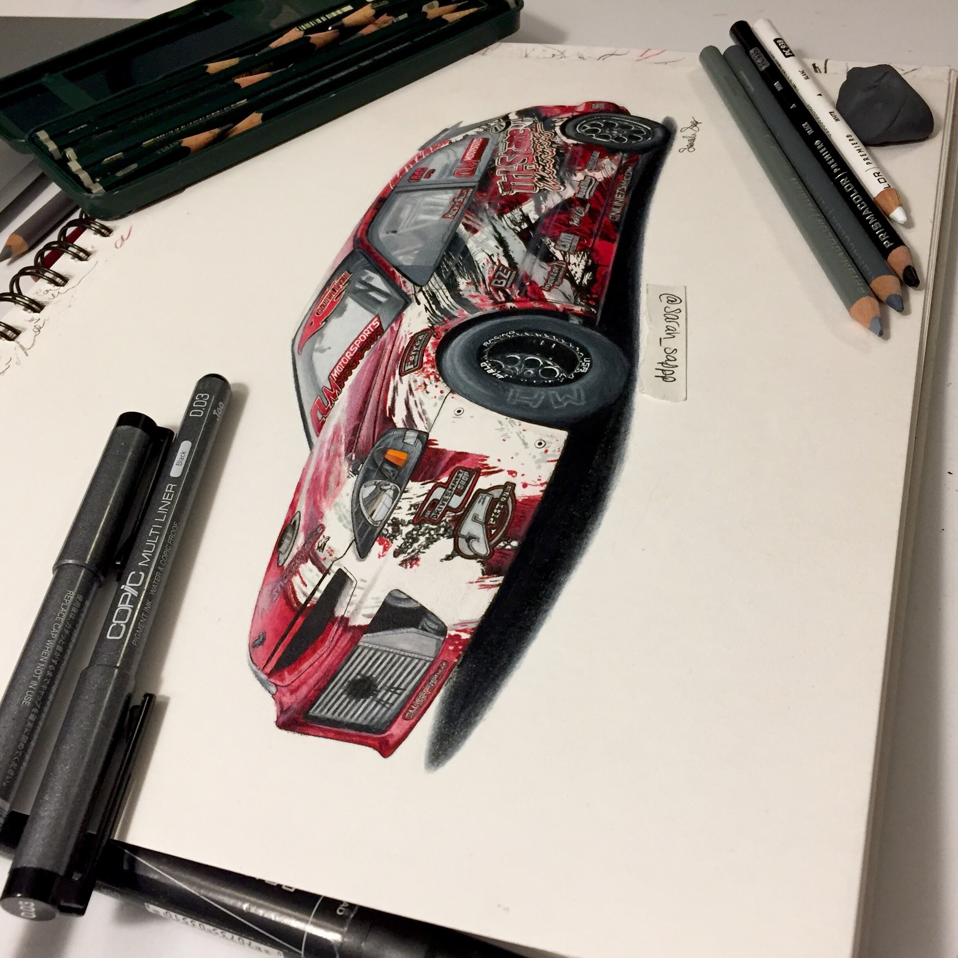 Sarah Sap - Custom Order Honda Civic Drawing