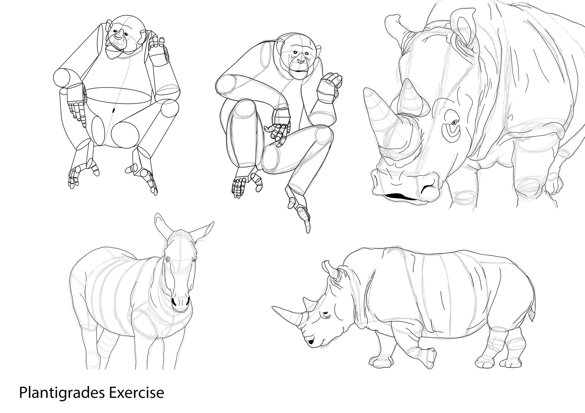 ArtStation - Plantigrades exercise