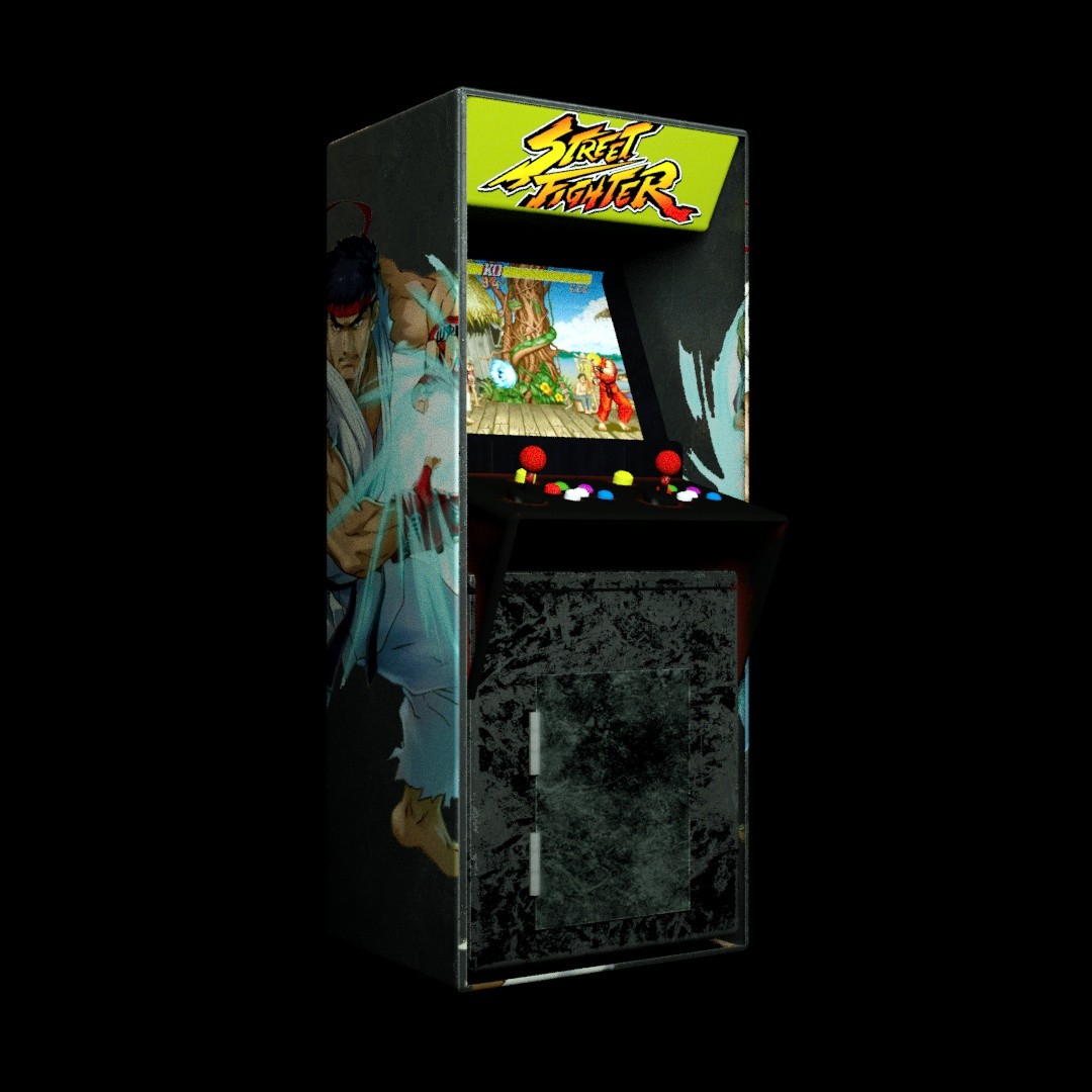 ArtStation - Arcade machine (Street fighter)