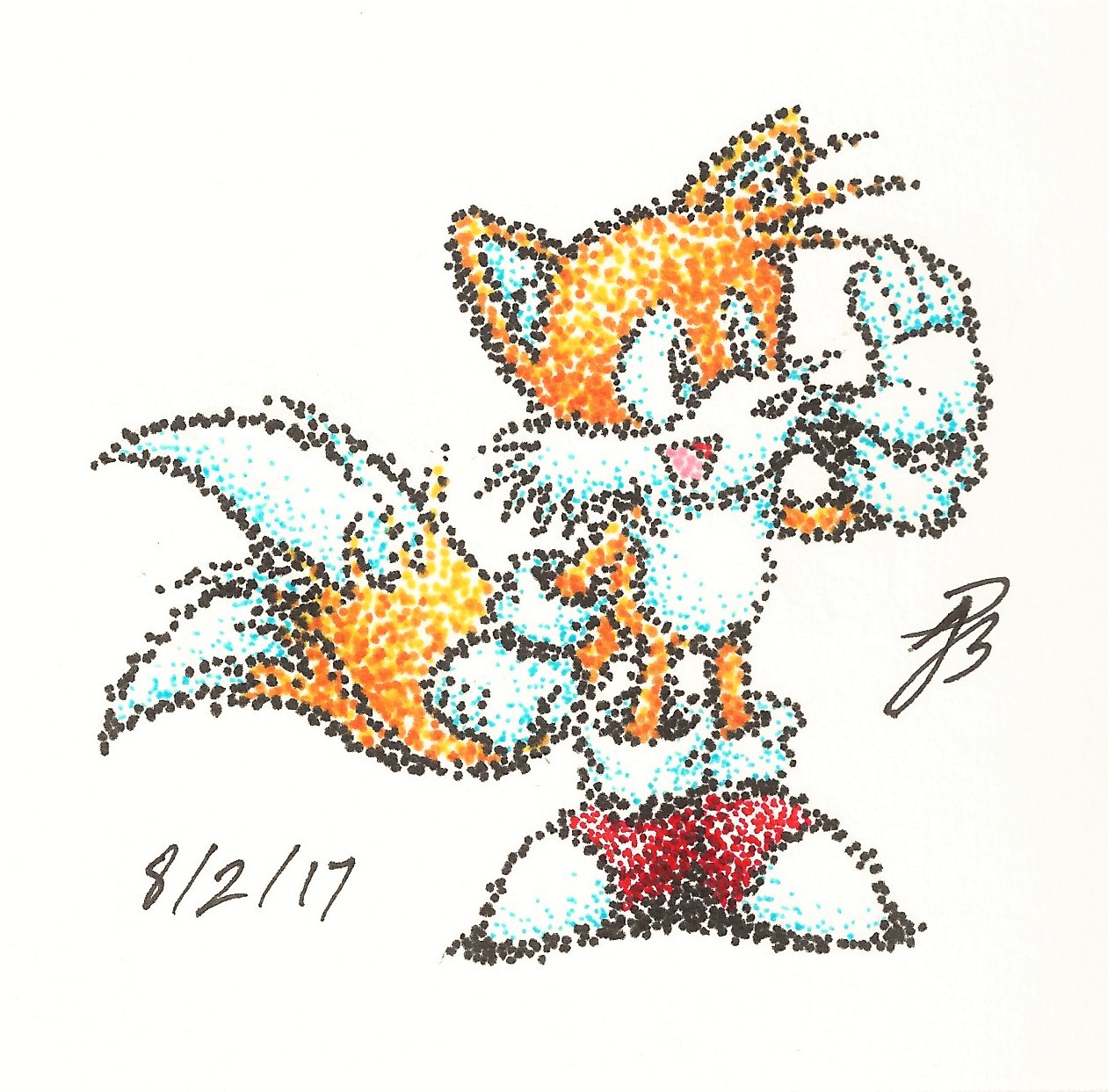 Angel B. - 15 Days of Sonic Mania - Pointillism Challenge (2017)