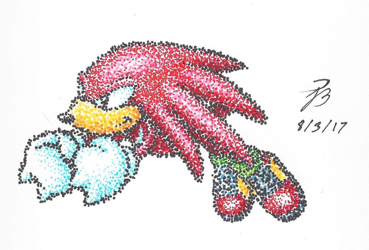 Angel B. - 15 Days of Sonic Mania - Pointillism Challenge (2017)