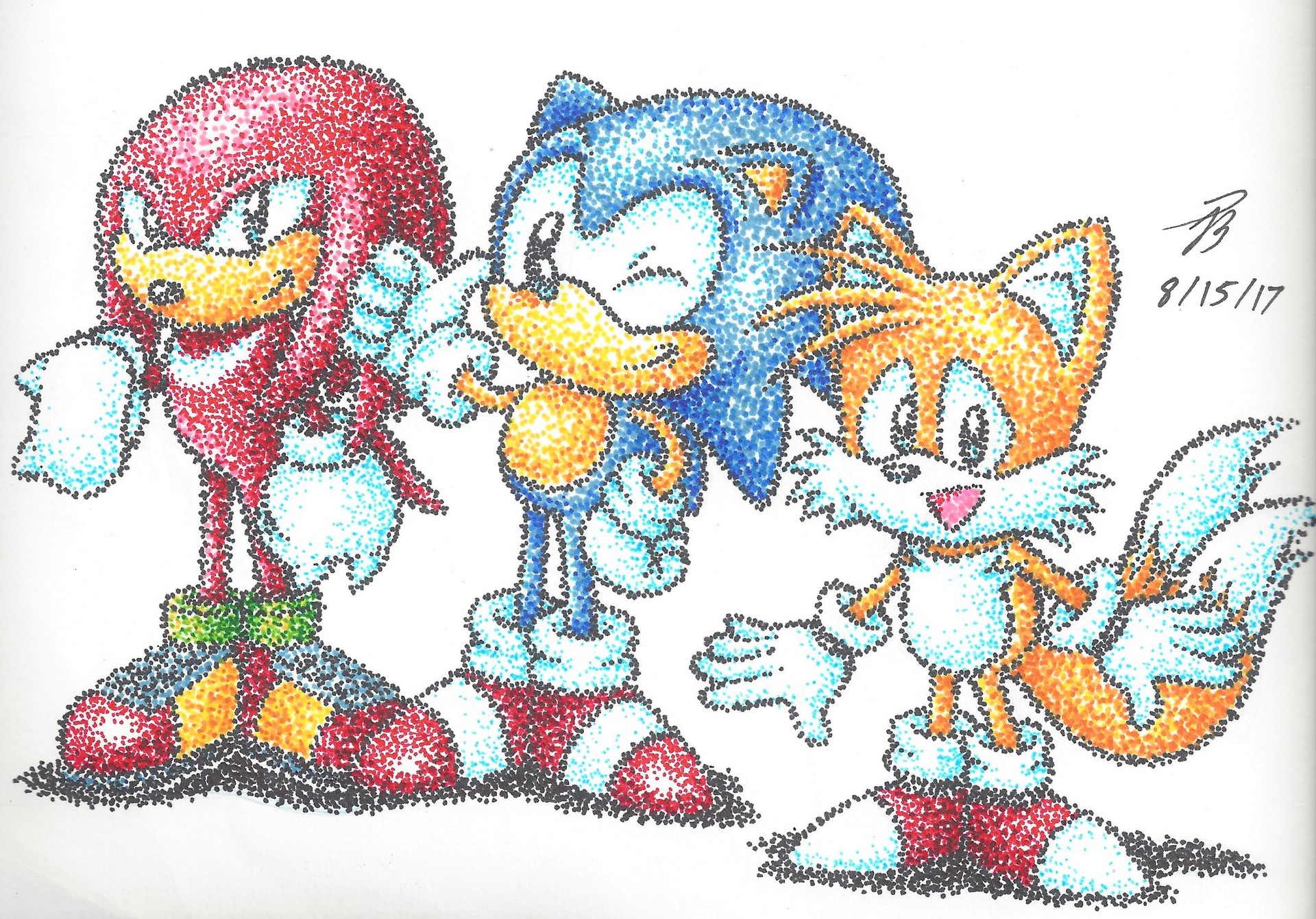 Angel B. - 15 Days of Sonic Mania - Pointillism Challenge (2017)