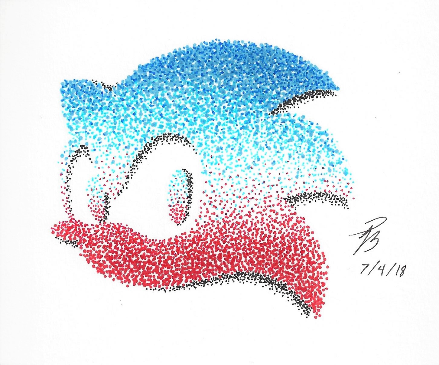 Angel B. - 15 Days of Sonic Mania - Plus 2 (Pointillism Art Challenge)