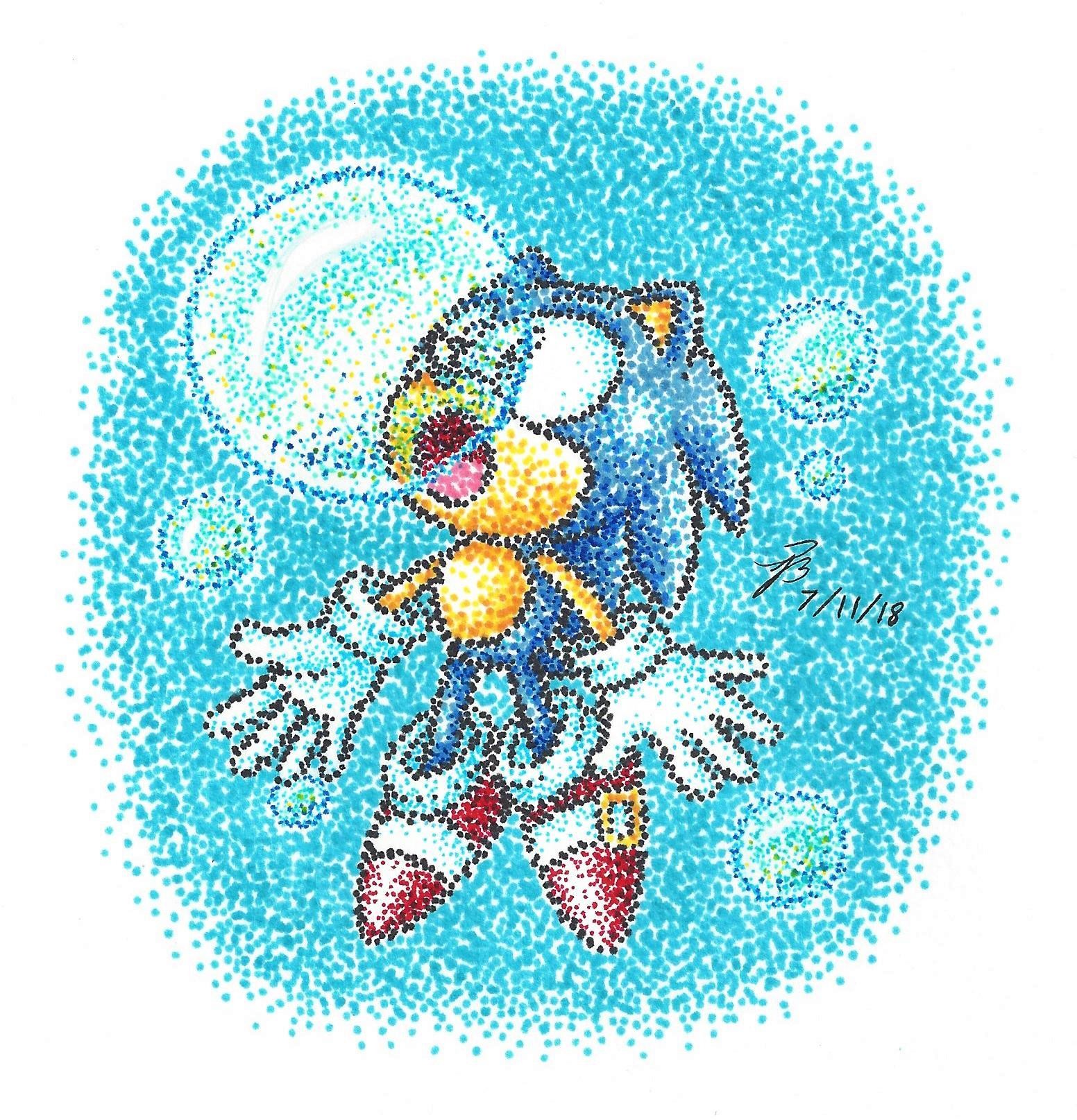 Angel B. - 15 Days of Sonic Mania - Plus 2 (Pointillism Art Challenge)