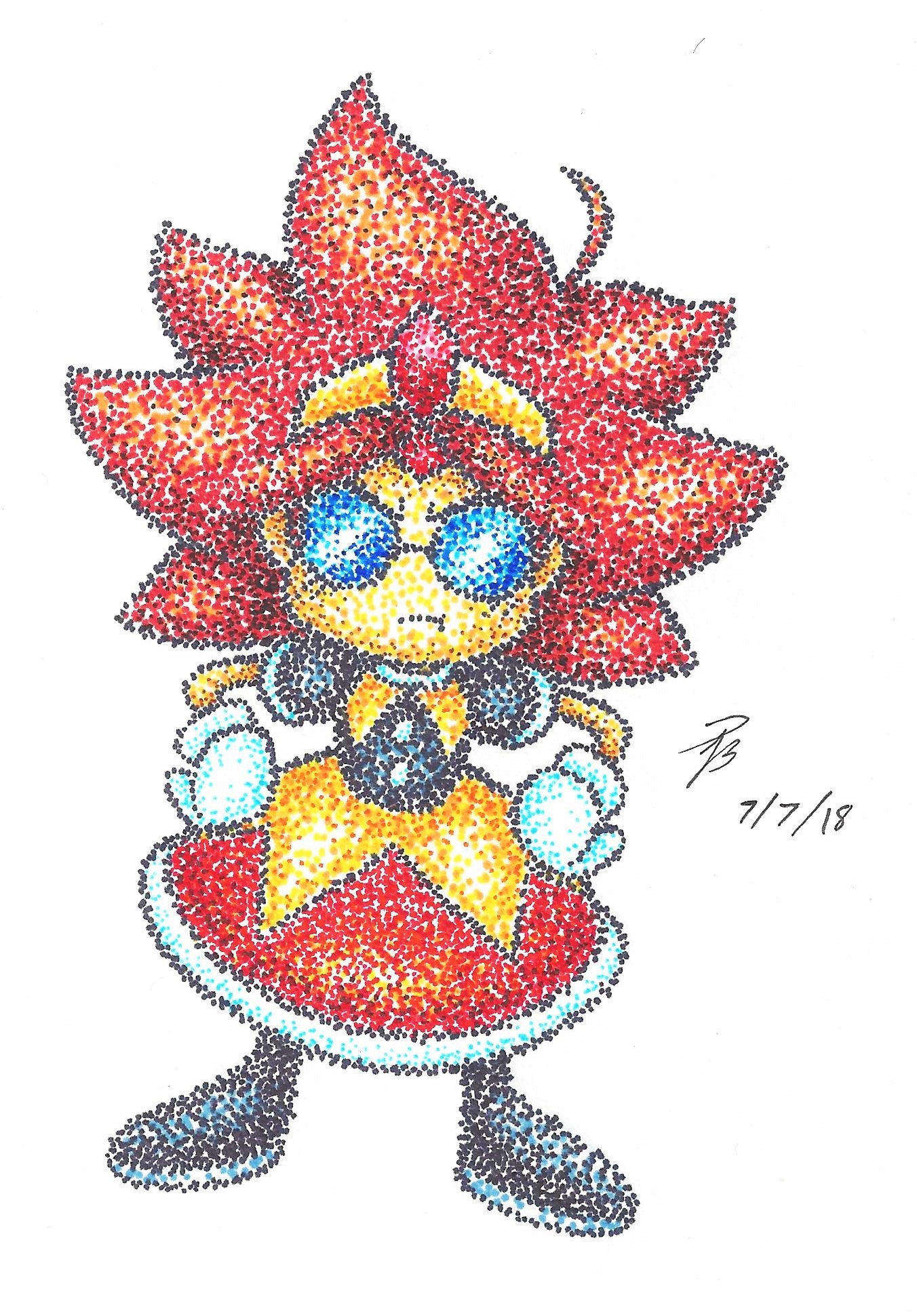 Angel B. - 15 Days of Sonic Mania - Plus 2 (Pointillism Art Challenge)
