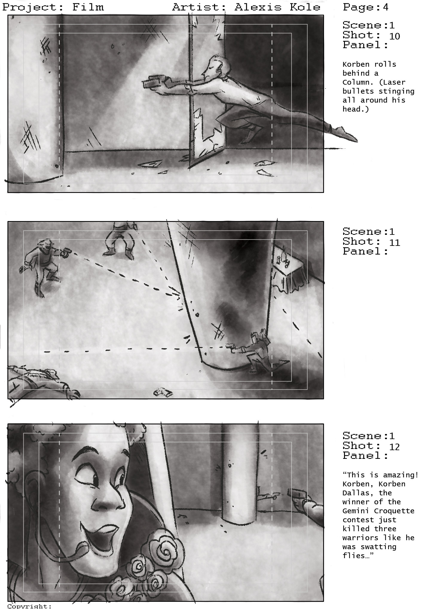 Alexis Kole - 5th Element Storyboards