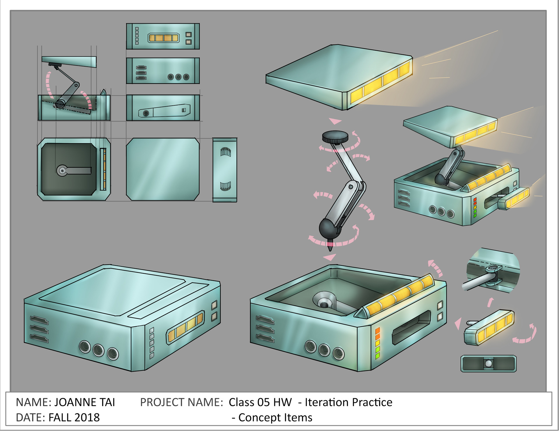 Joanne Tai - Various Cyberpunk Props Design