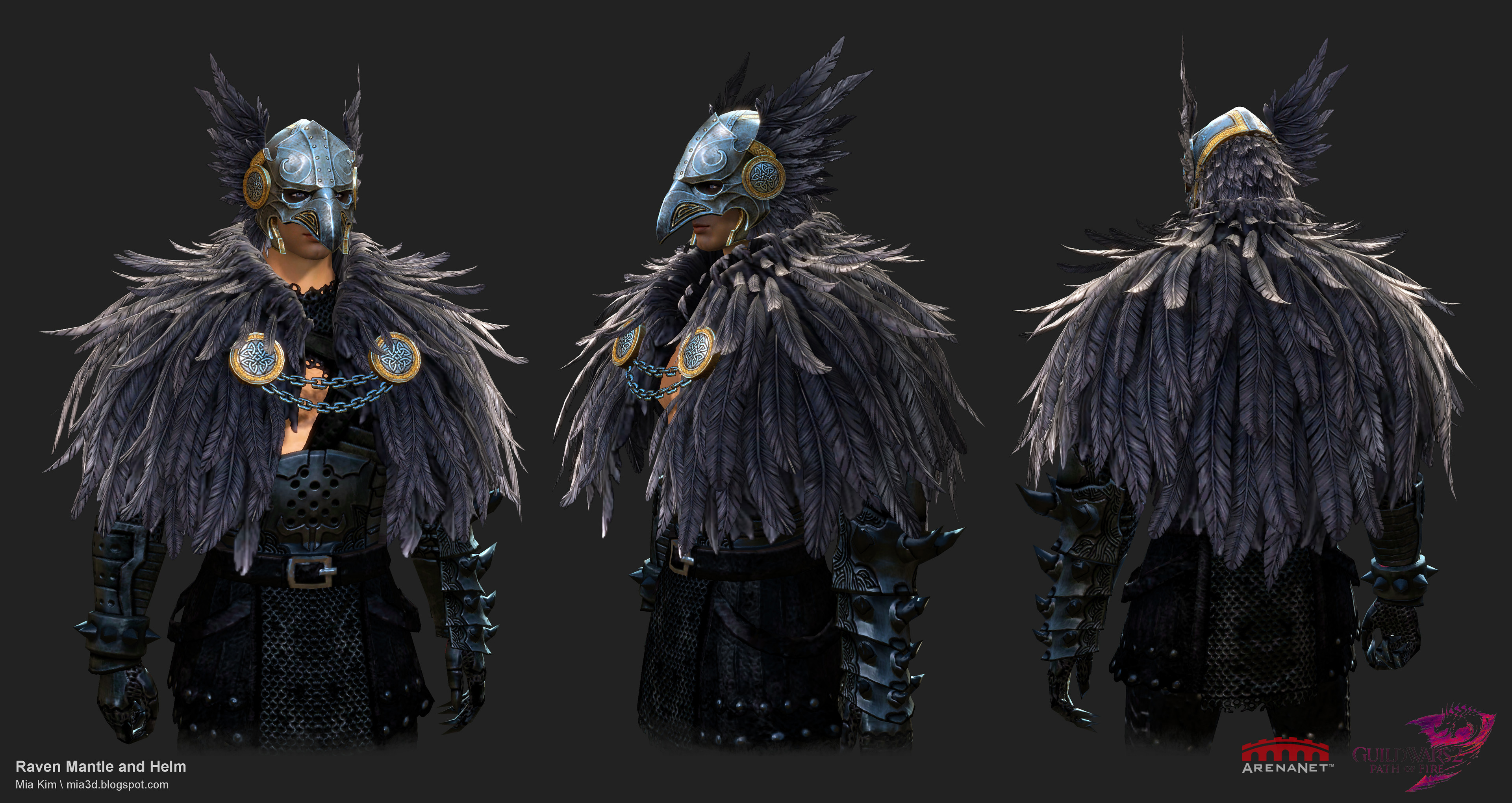 Mia Kim - Guild Wars 2 : Raven Mantle and Helm