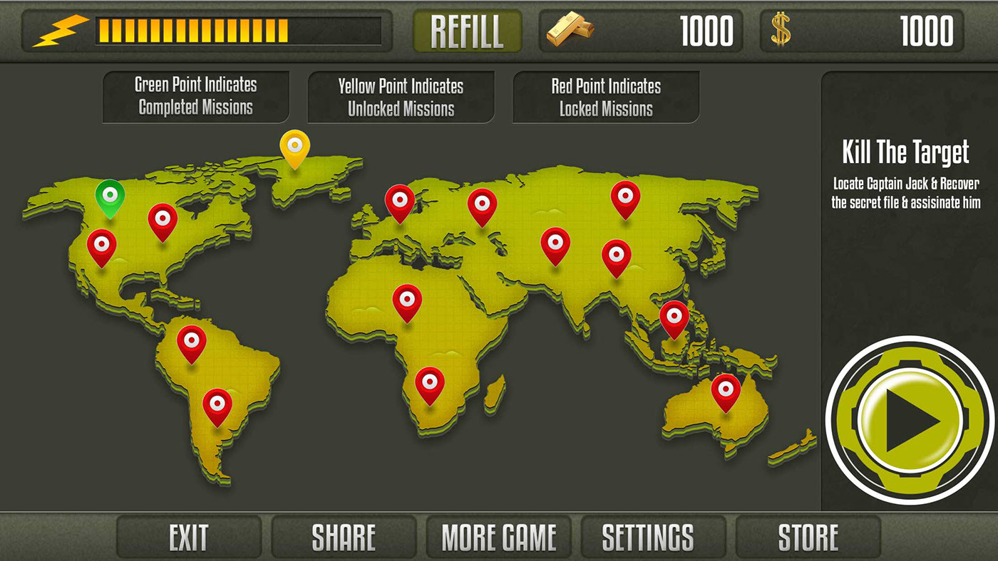 ArtStation - Shooting Game Ui