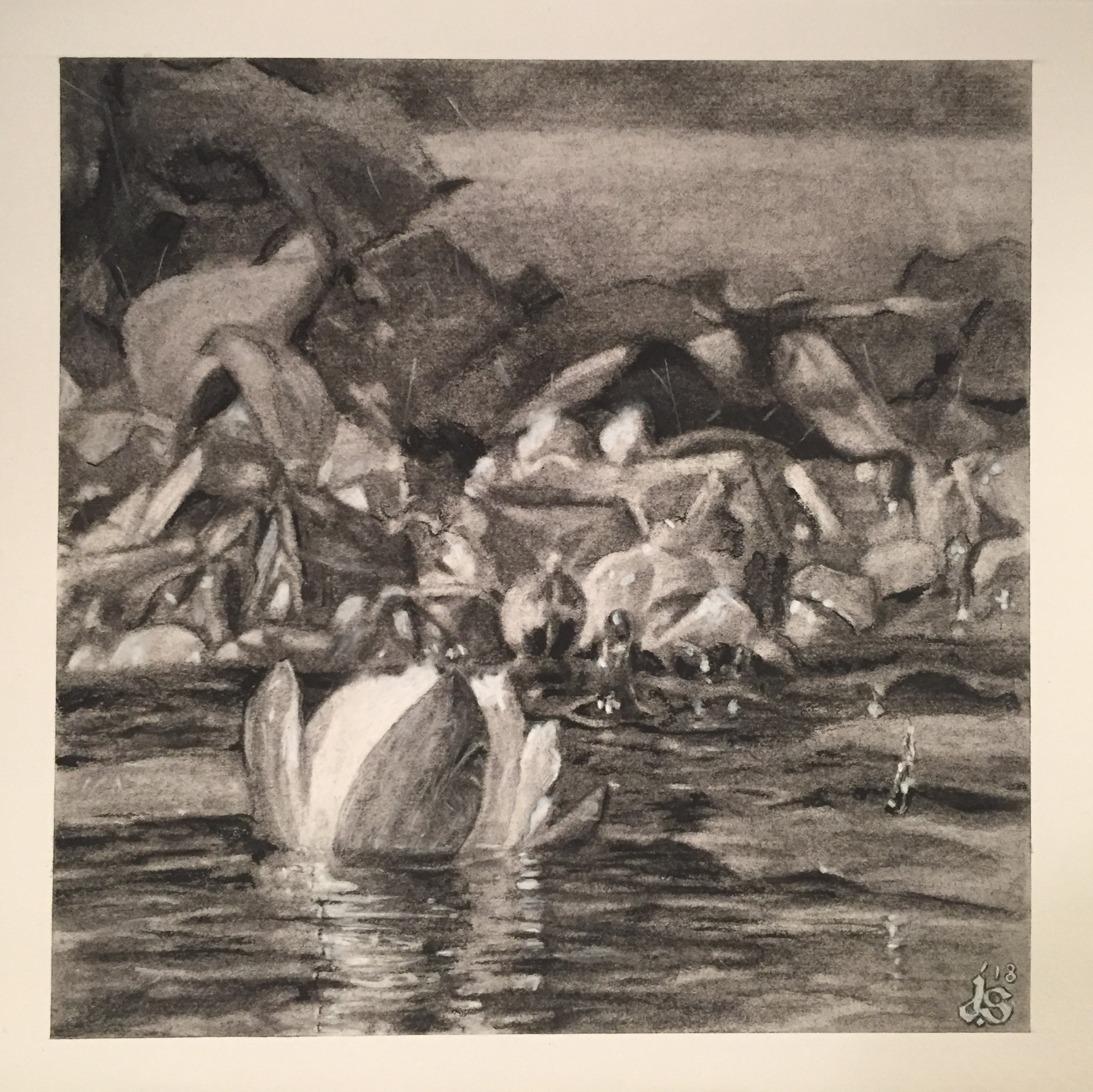 Jared Simeth - Charcoal Drawings