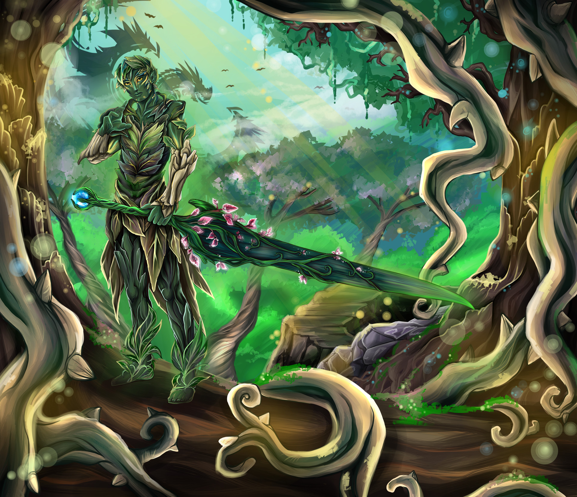 Stephanie Sigel - Trehearne, Maguuma Jungle (Guild Wars 2 Fanart)