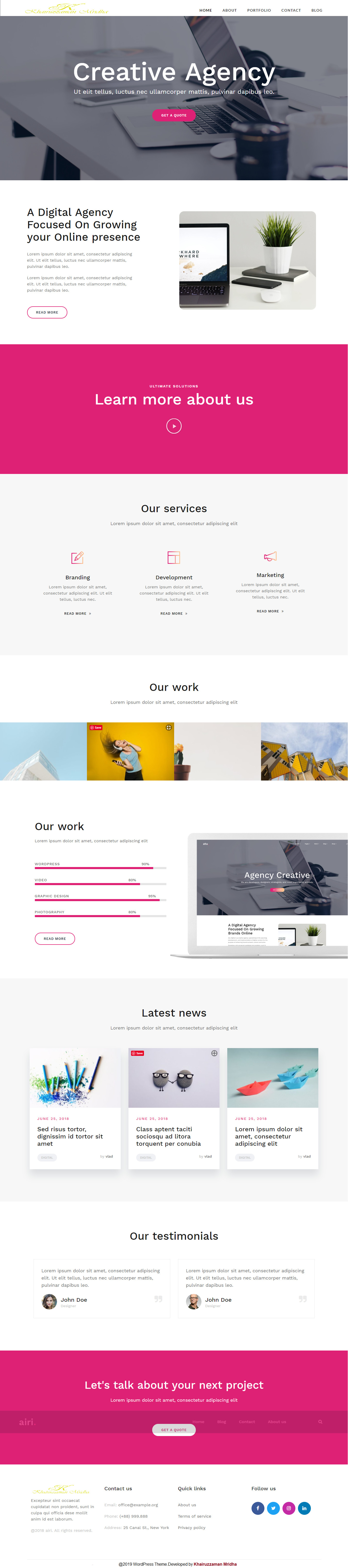 ArtStation - Creative Agency Website Design