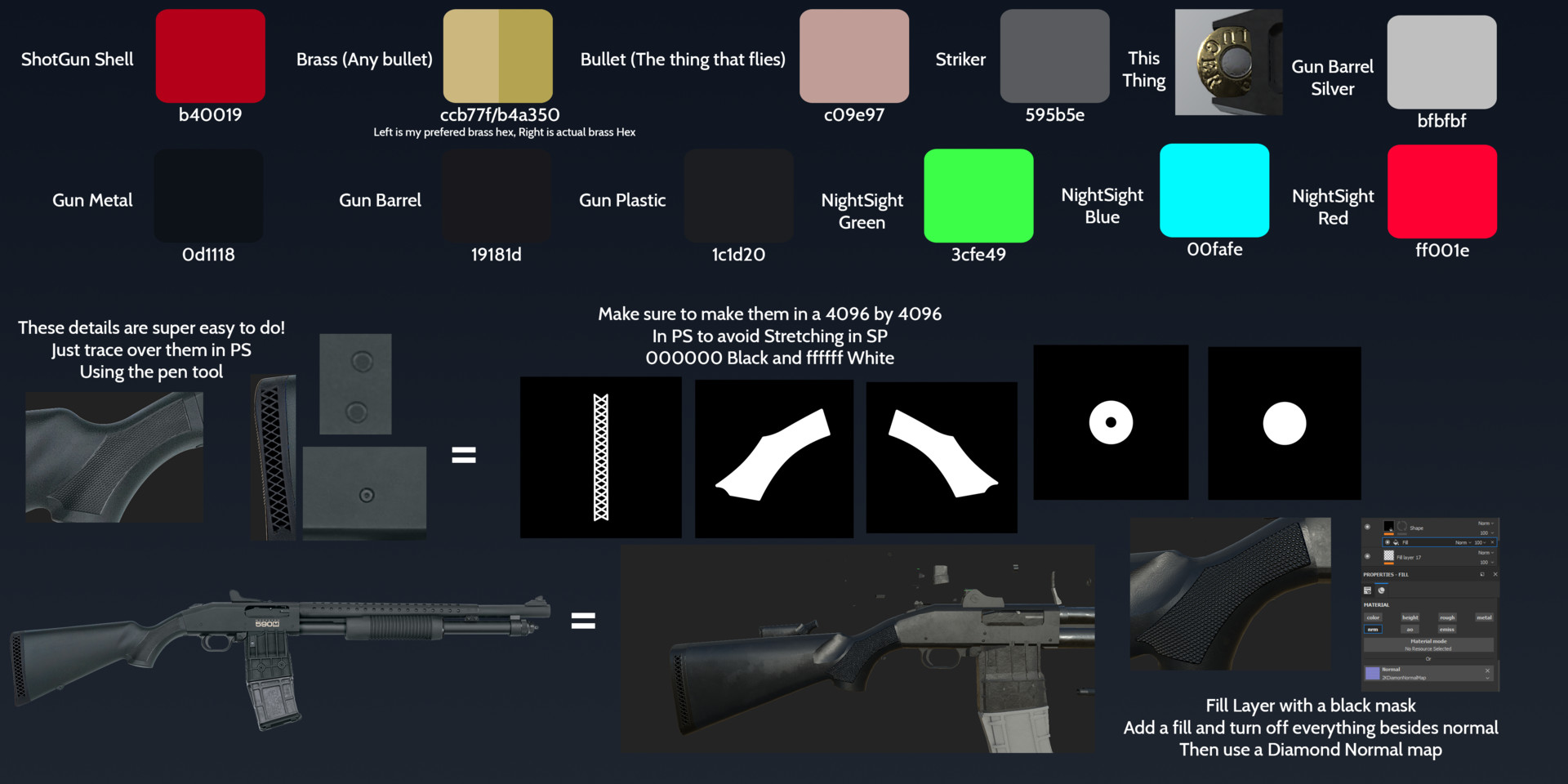 ArtStation - Substance Painter Gun Cheat Sheet