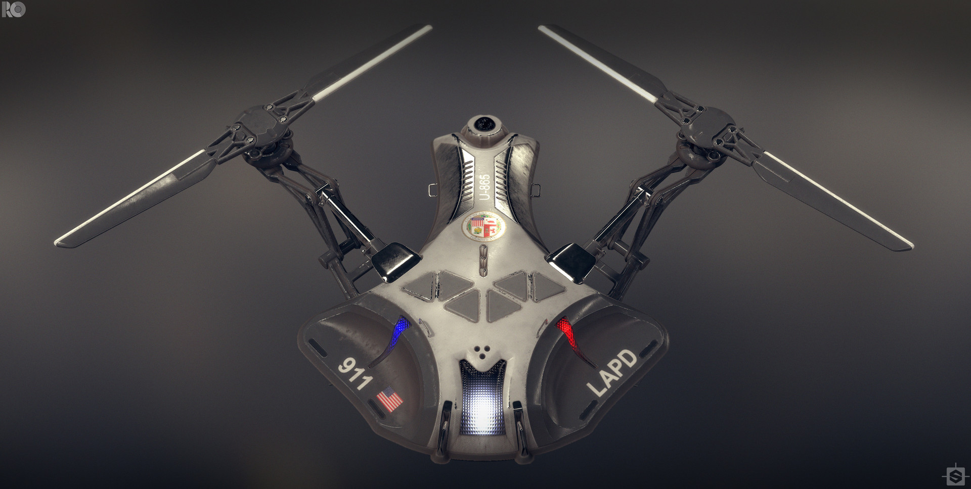 ArtStation - Substance Designer / LAPD Drone, Rogelio Olguin