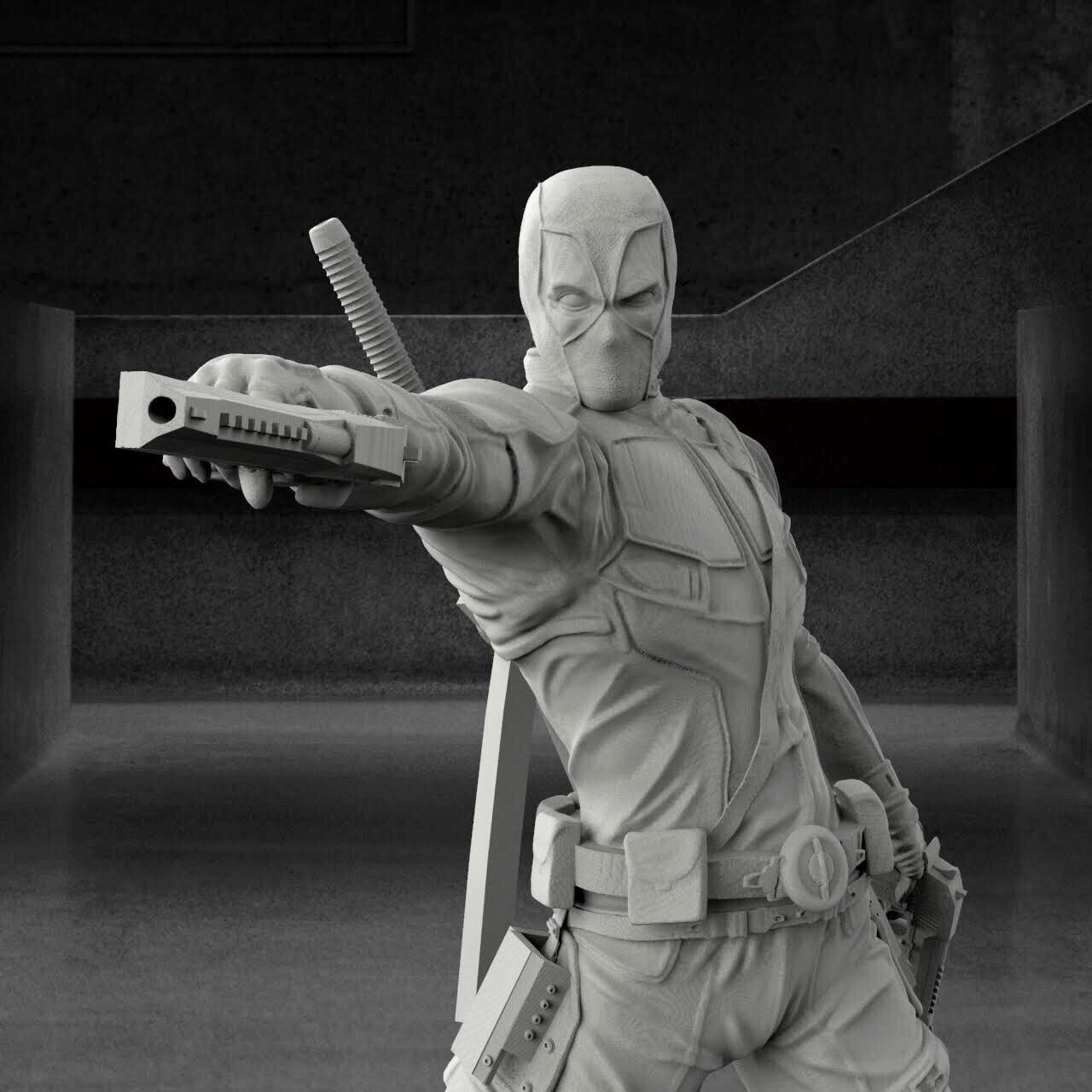 ArtStation - dead pool statue