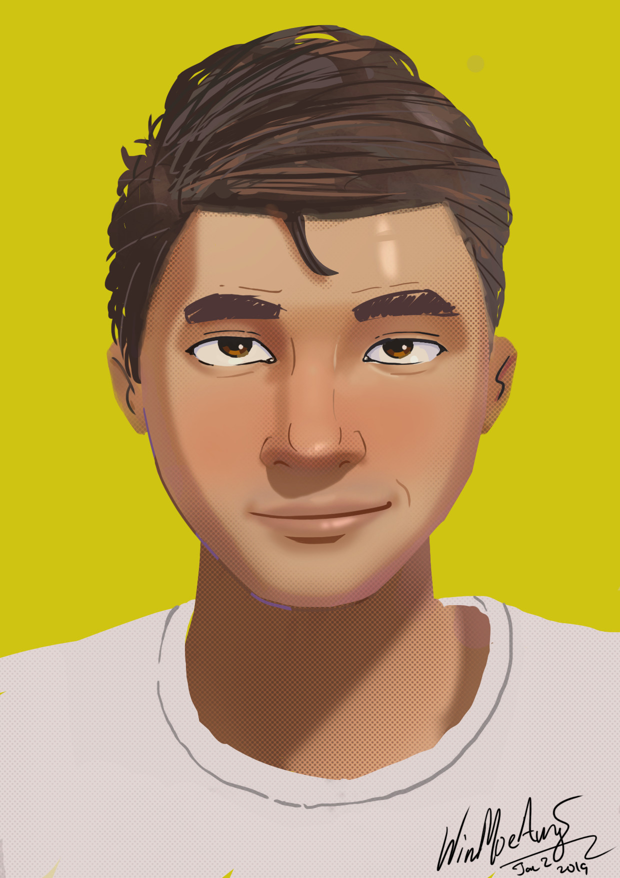 Win Moe Aung - Profile Art Spidervers Style